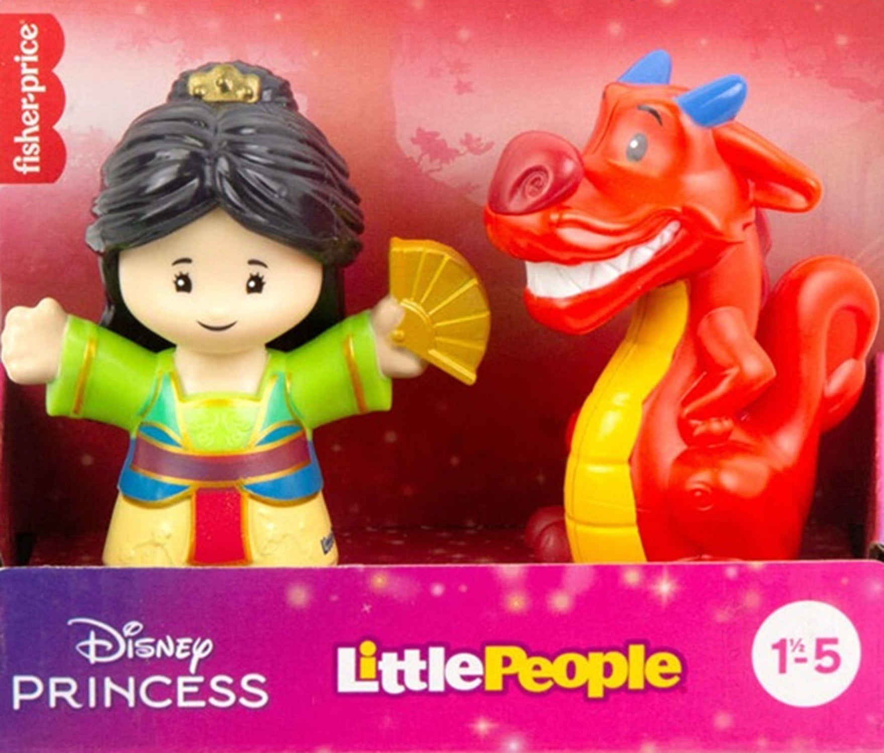 Disney Princess Mulan & Mushu Little People Figure Set for Toddlers and ...