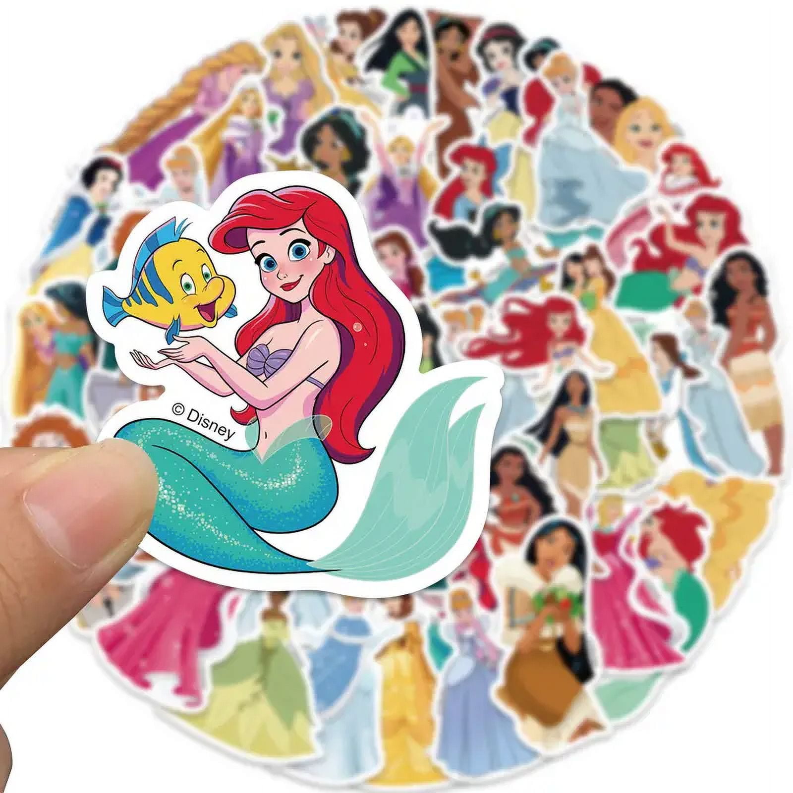 Disney Princess Original 50pcs Stickers Pack Cinderella Rapunzel ...
