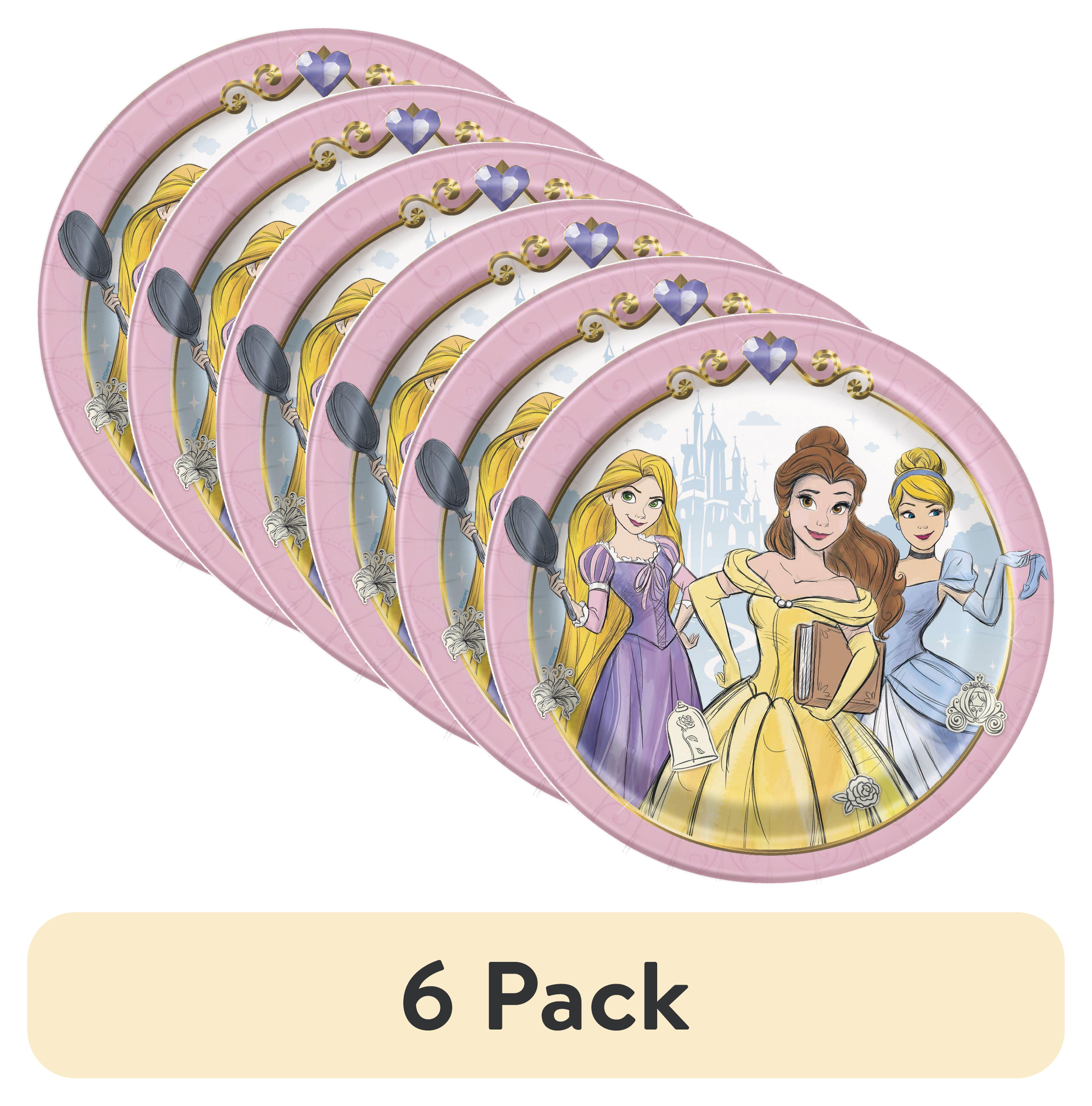 (6 pack) Disney Princess Paper Dinner Plates, 9in, 8ct - Walmart.com
