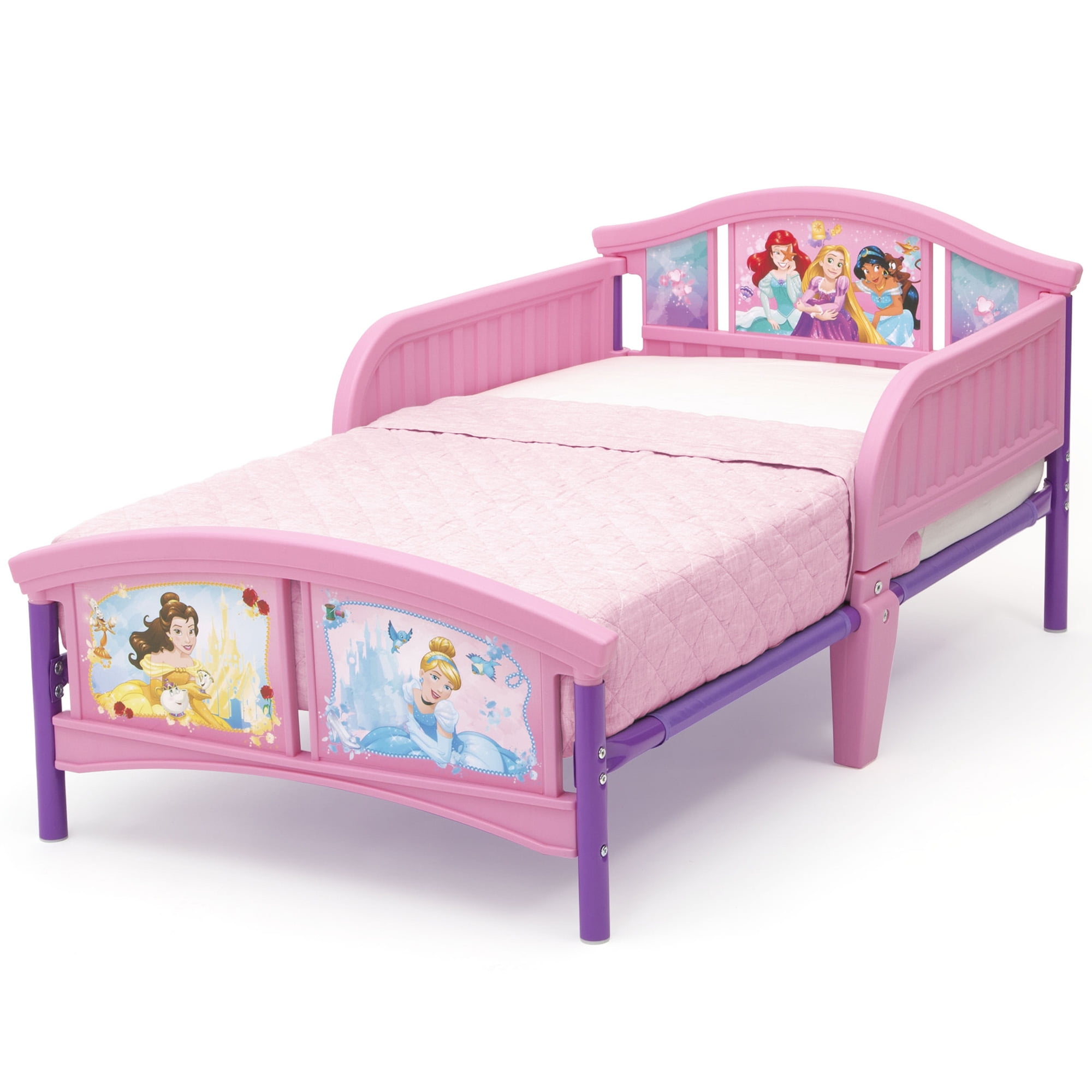 Disney Princess Plastic Toddler Bed by Delta Children, Forever Princess ...