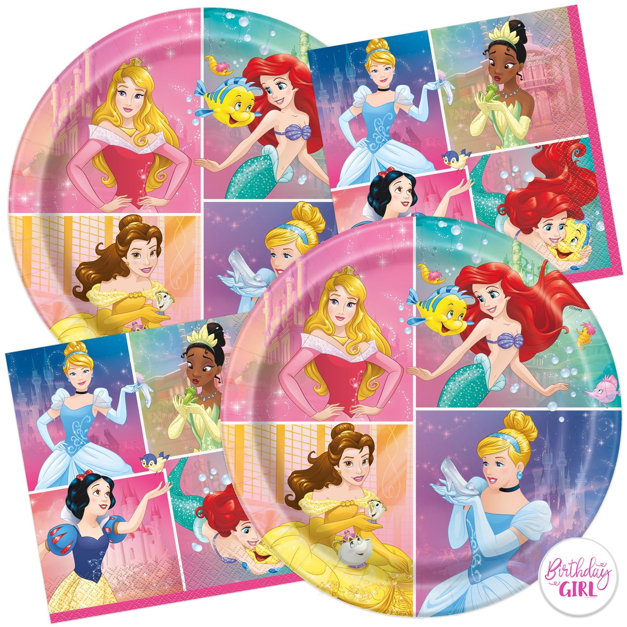 Disney Princess Party Supplies: Plates and Napkins Set for 16 Guests ...