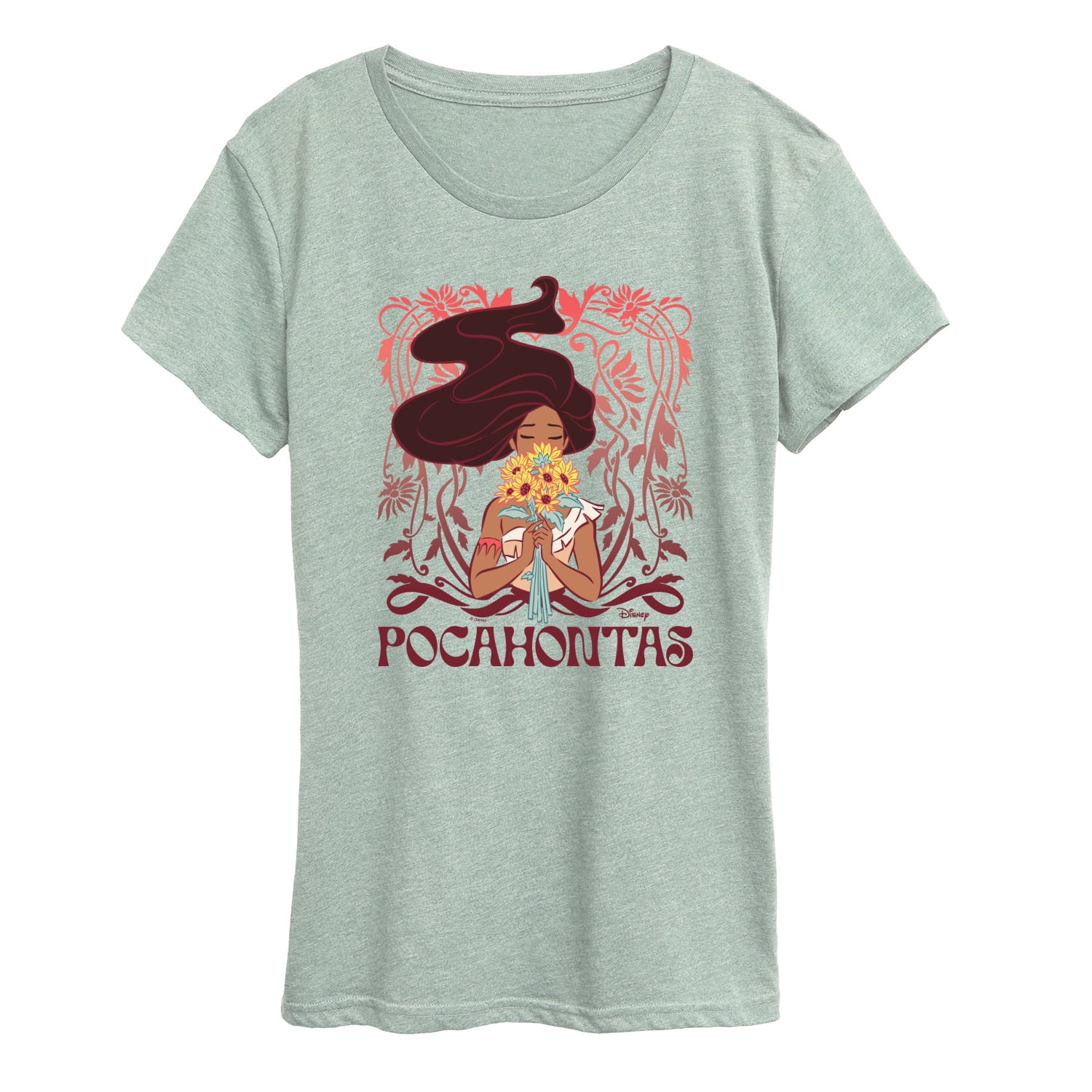 Disney Princess - Pocahontas Art Nouveau - Women's Short Sleeve Graphic ...