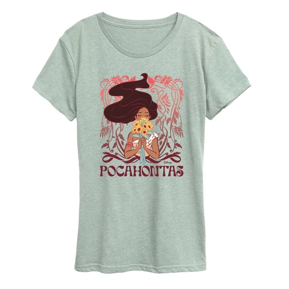 Disney Princess - Pocahontas Art Nouveau - Women's Short Sleeve Graphic ...