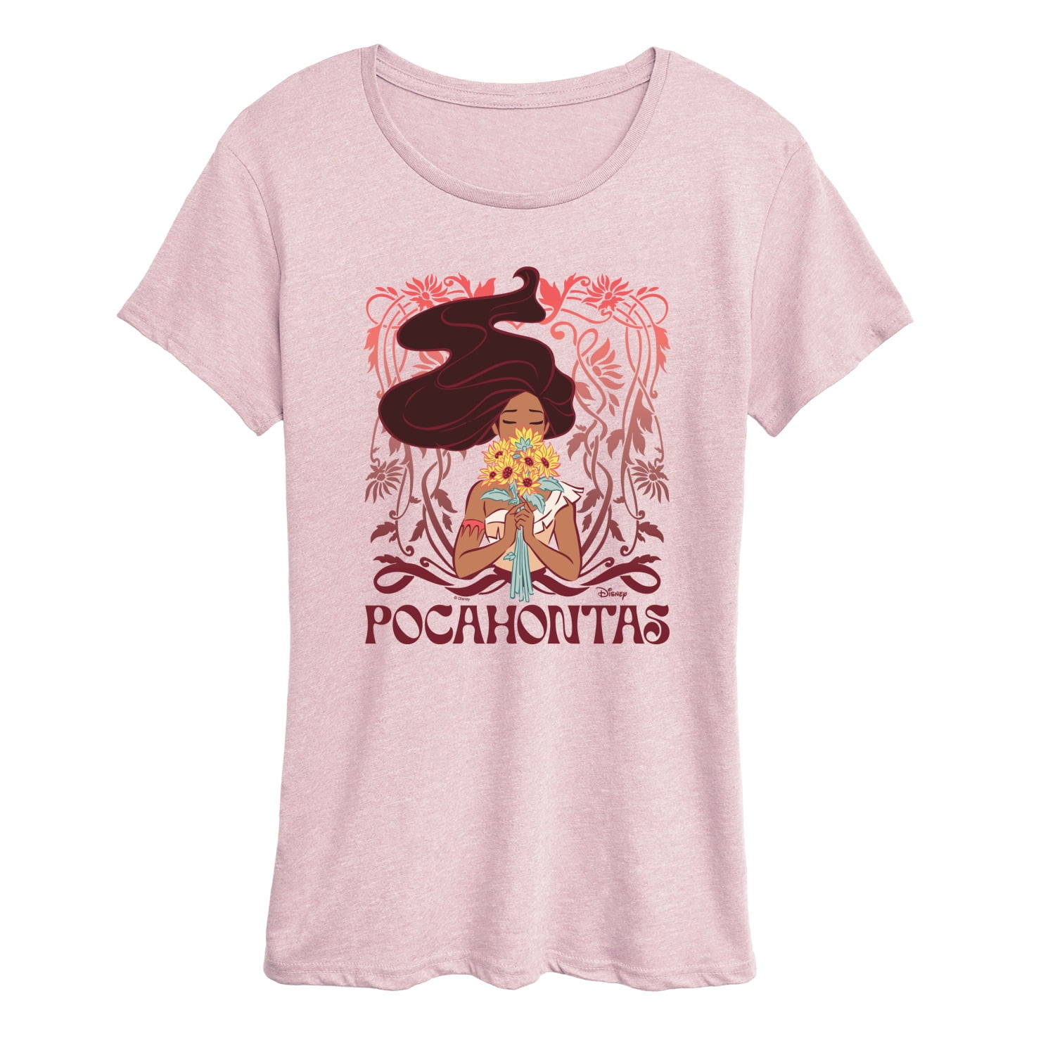 Disney Princess - Pocahontas Art Nouveau - Women's Short Sleeve Graphic ...