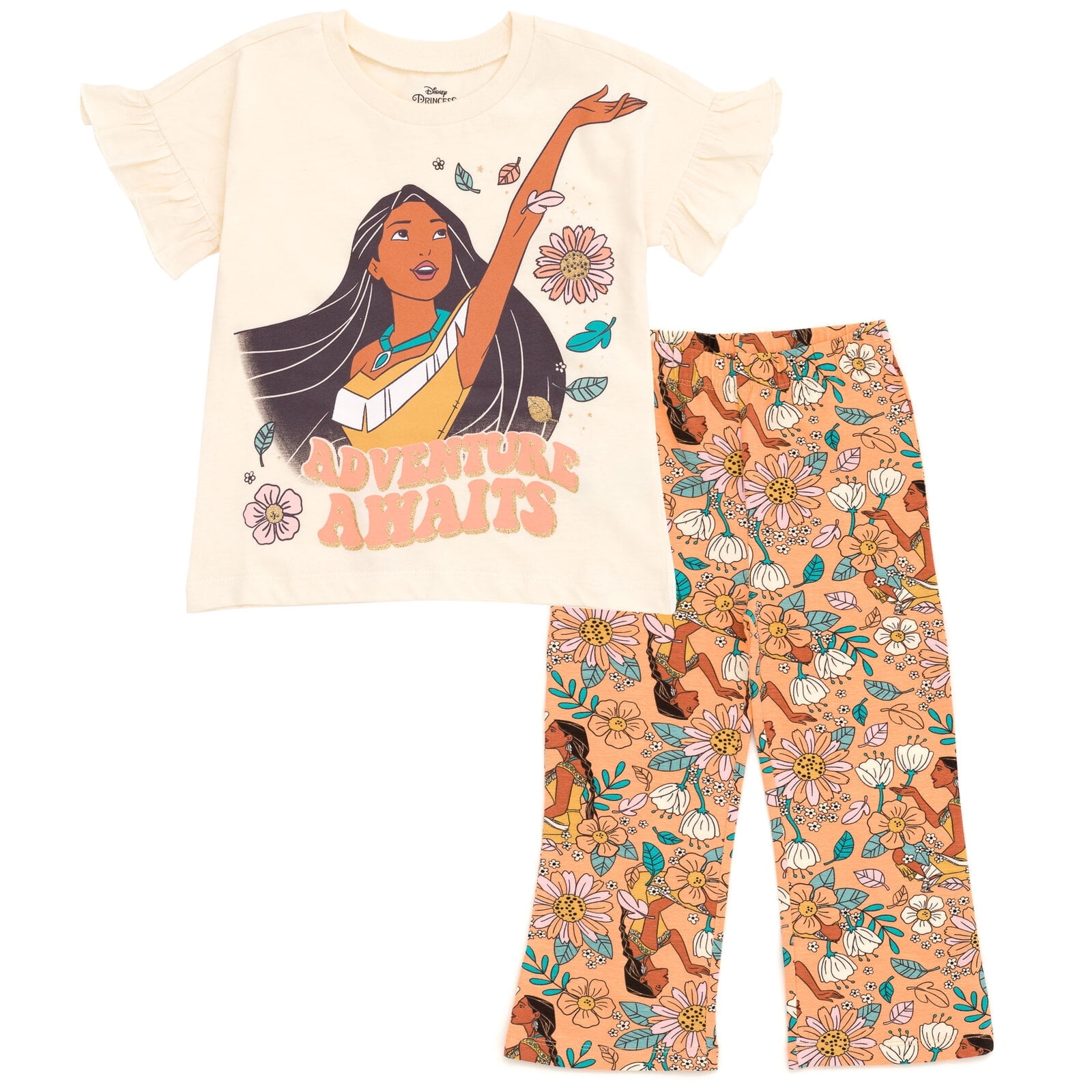 Disney Princess Pocahontas Little Girls T-Shirt and Pants Toddler to ...