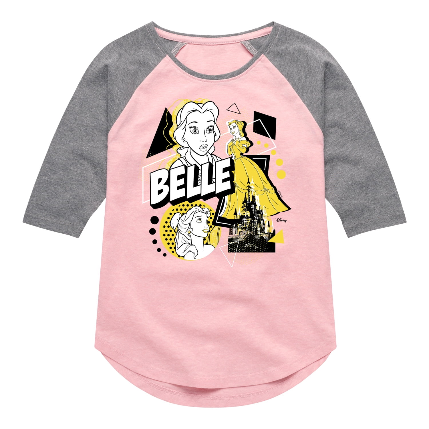 Disney Princess - Pop Art Belle - Toddler & Youth Girls Raglan Graphic ...