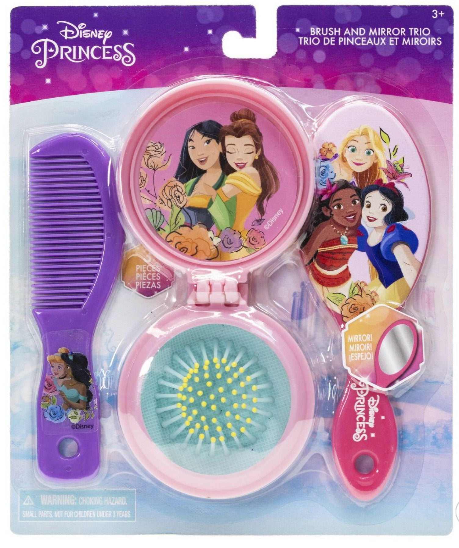 Disney Princess Pop-Up Hair Brush and Mirror Set Toy with Box - Walmart.com
