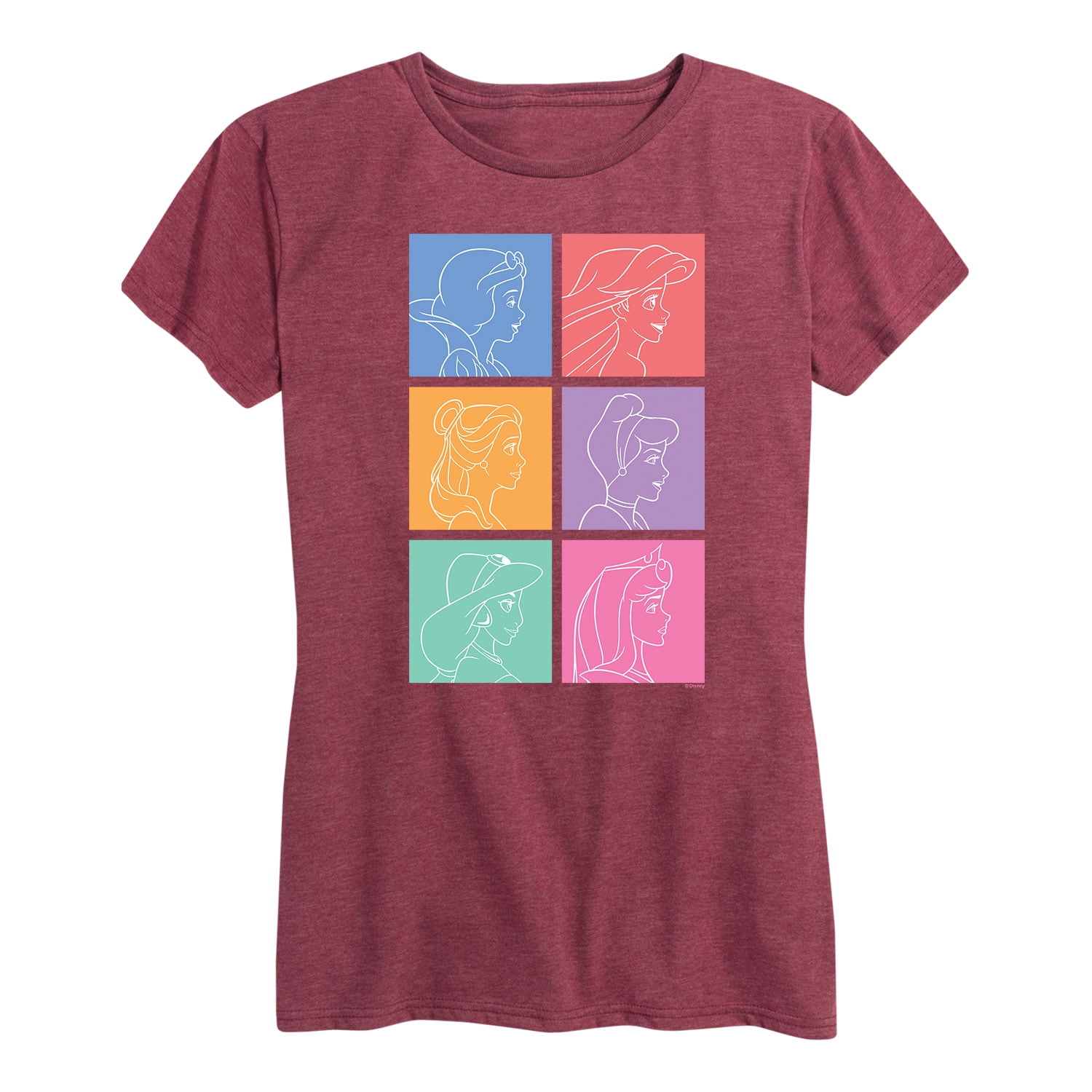 Disney Princess - Princess Grid - Women's Short Sleeve Graphic T-Shirt ...
