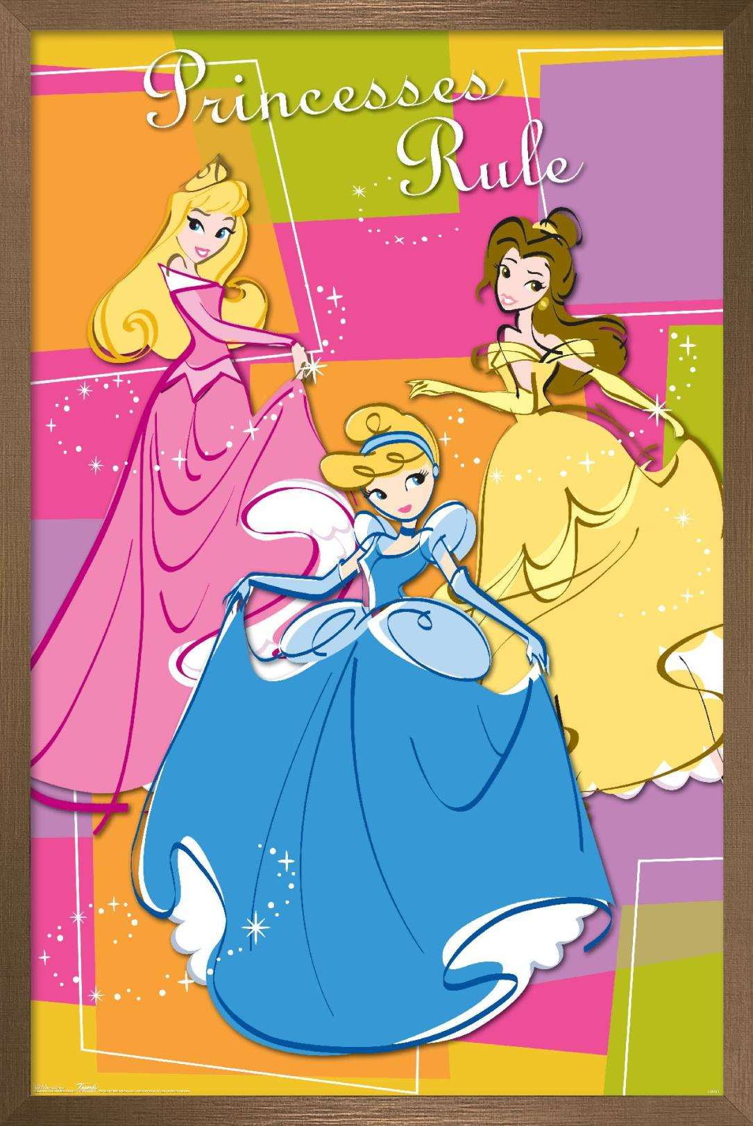 Disney Princess - Princess Rule Wall Poster, 22.375" x 34", Framed ...