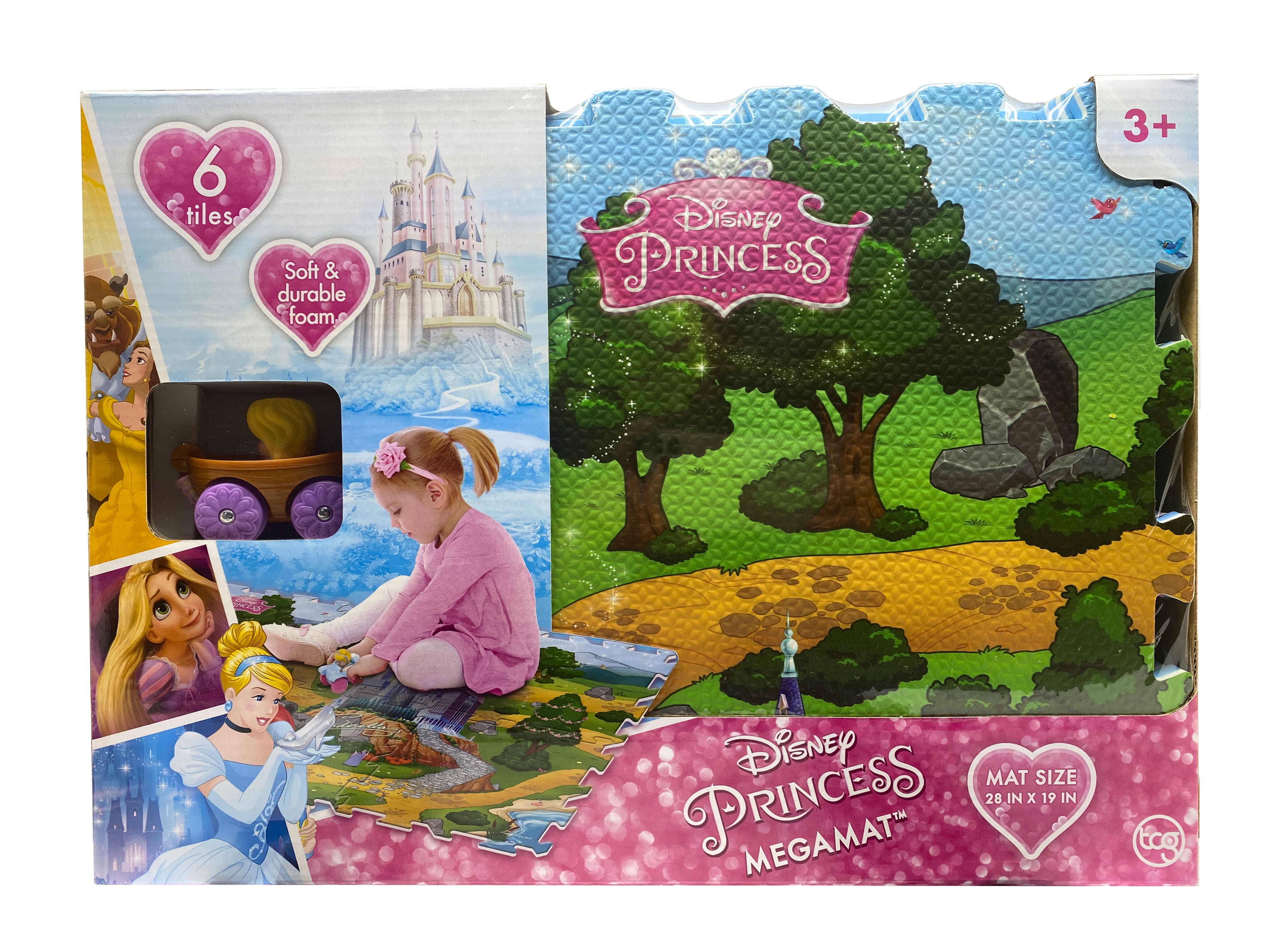 Disney Princess Rapunzel 6 Piece Tile Mega Foam Mat with Vehicle ...