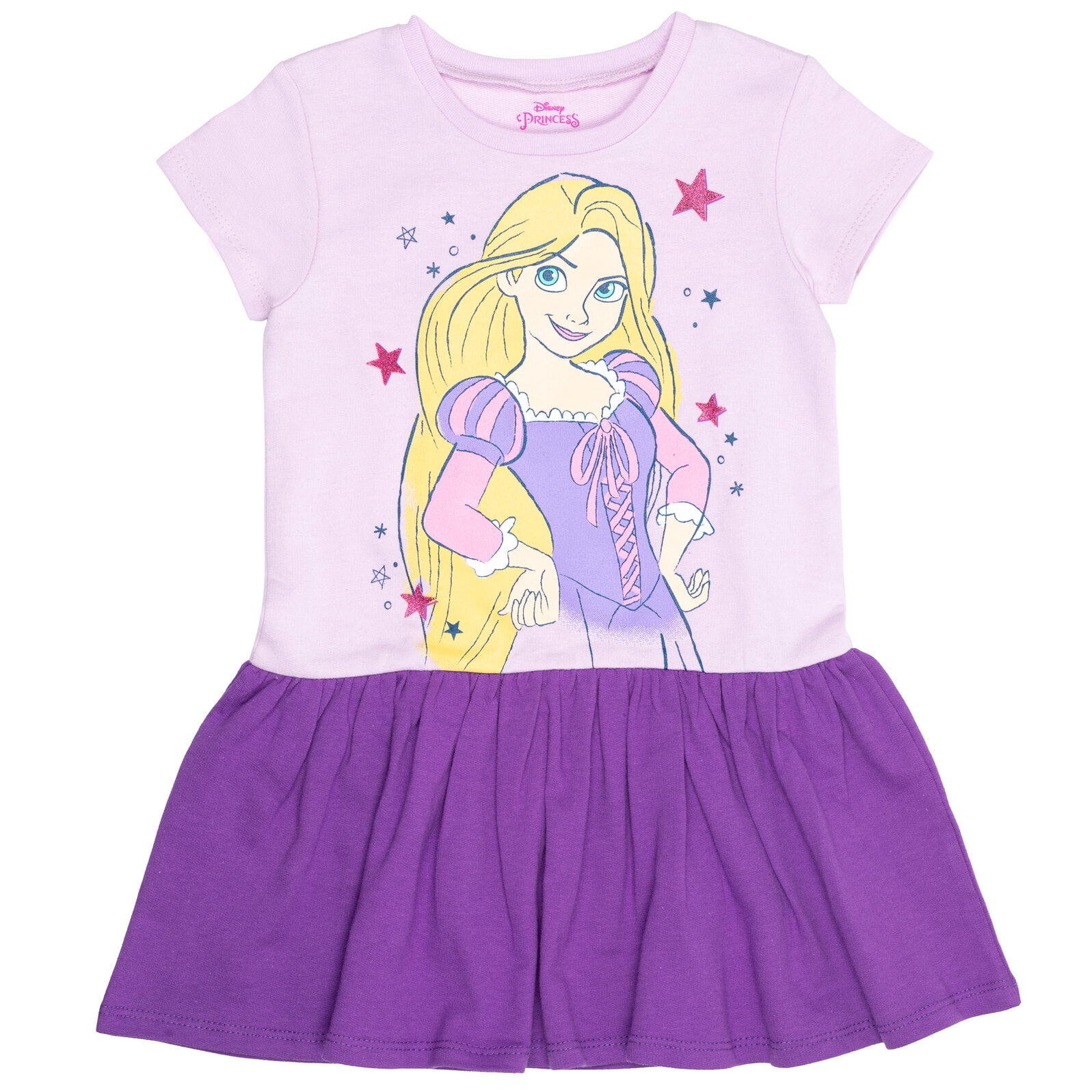 Disney Princess Rapunzel Big Girls French Terry Dress Toddler to Big ...