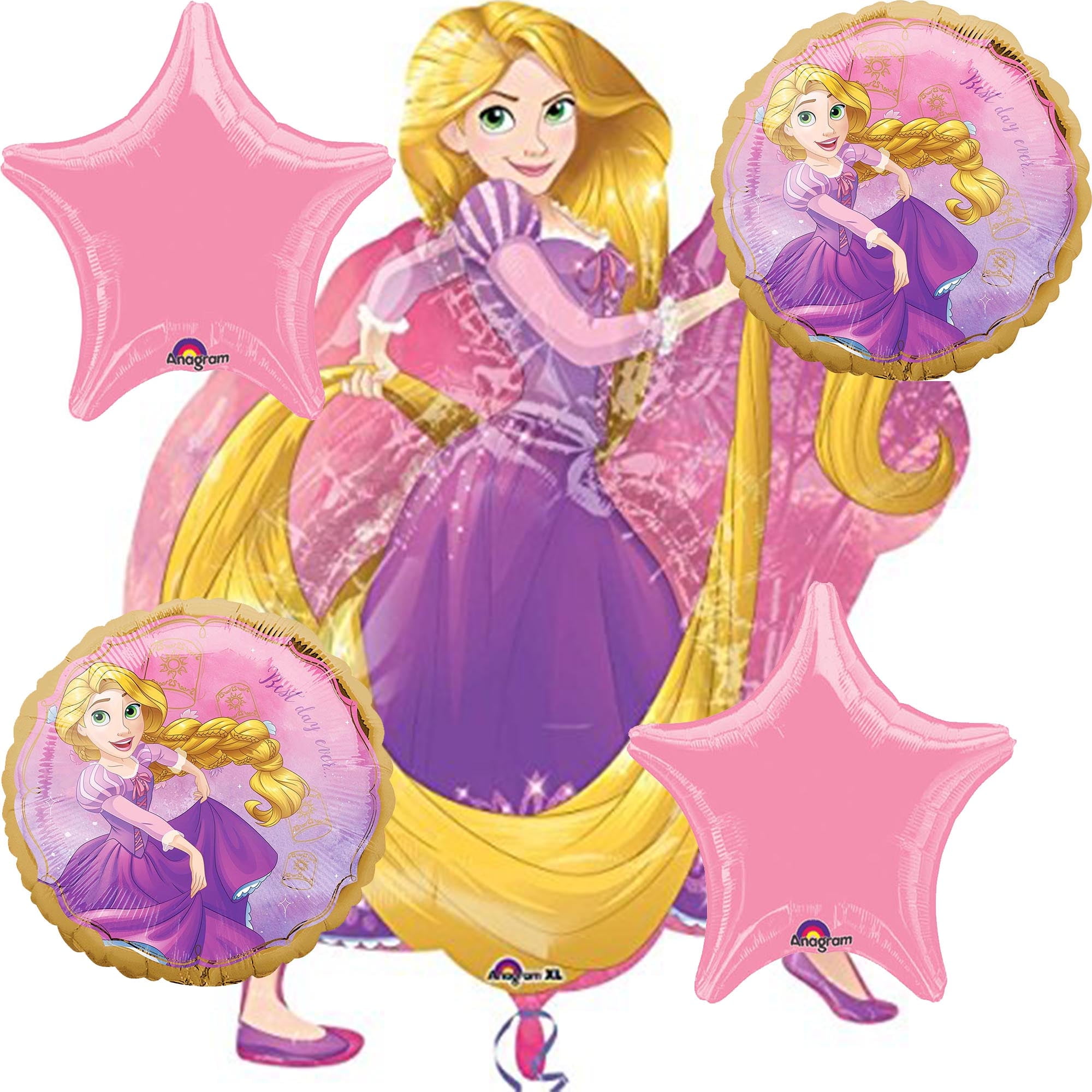 Disney Princess Rapunzel Foil Balloons Bouquet - Walmart.com