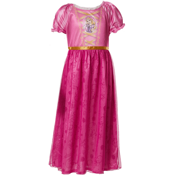 Disney Princess Rapunzel Girls' Fantasy Gown Night PJs Sleep Pajamas in ...