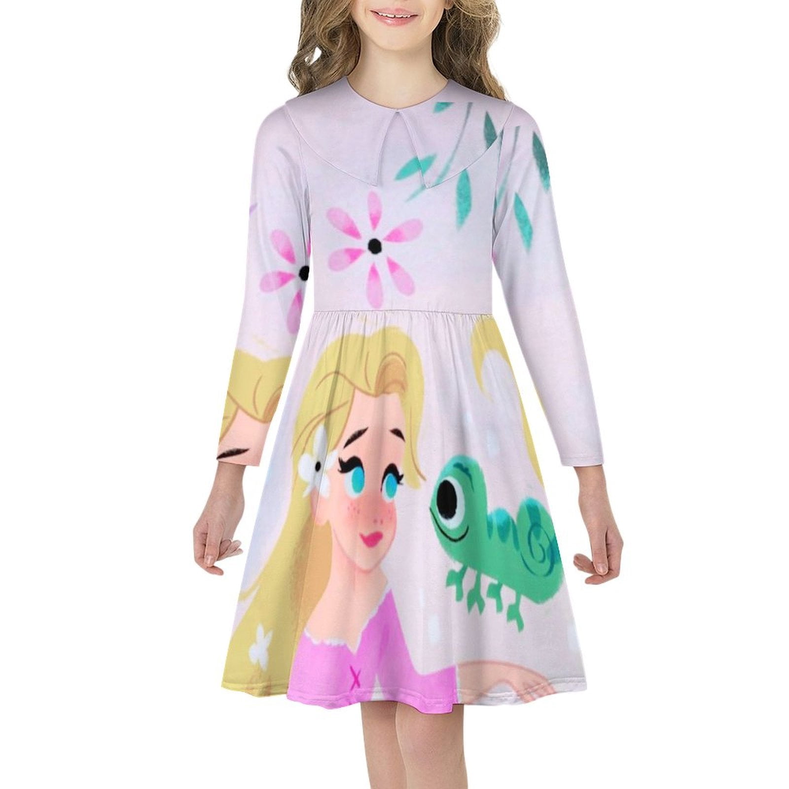 Disney Princess Rapunzel Girls long sleeve cartoon autumn and winter ...