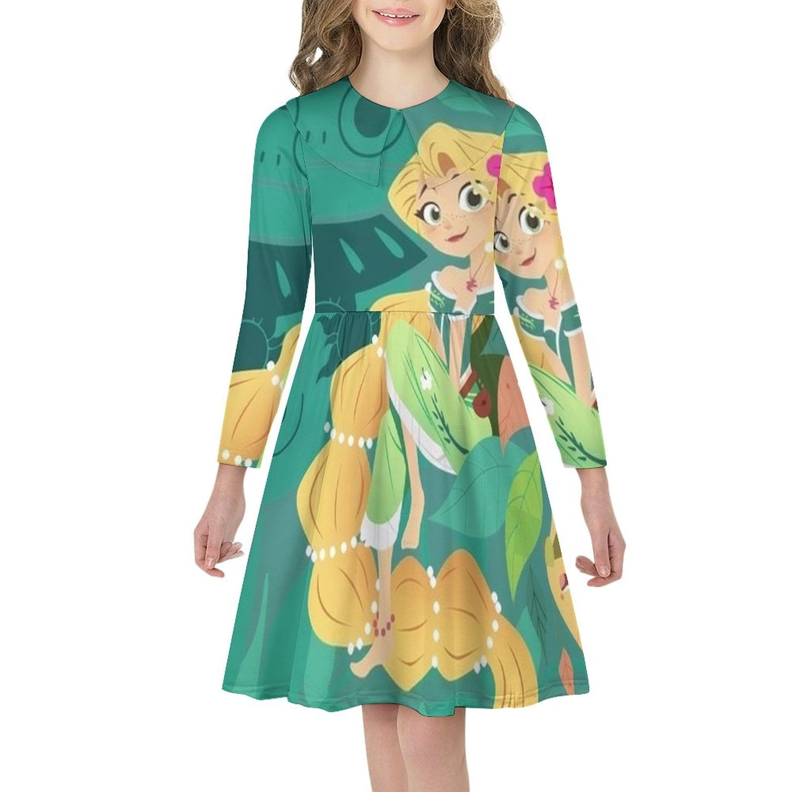 Disney Princess Rapunzel Girls long sleeve cartoon autumn and winter ...