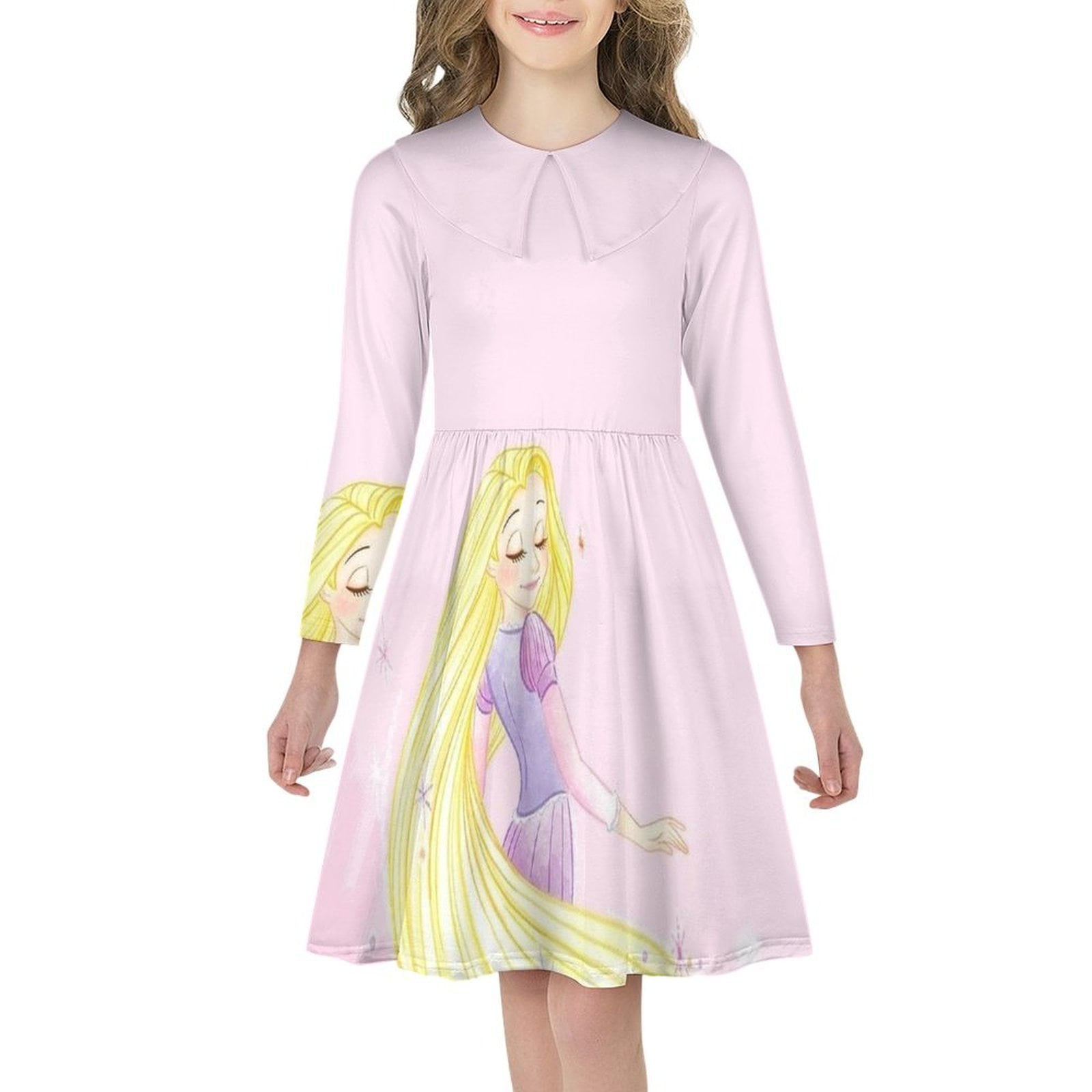 Disney Princess Rapunzel Girls long sleeve cartoon autumn and winter ...