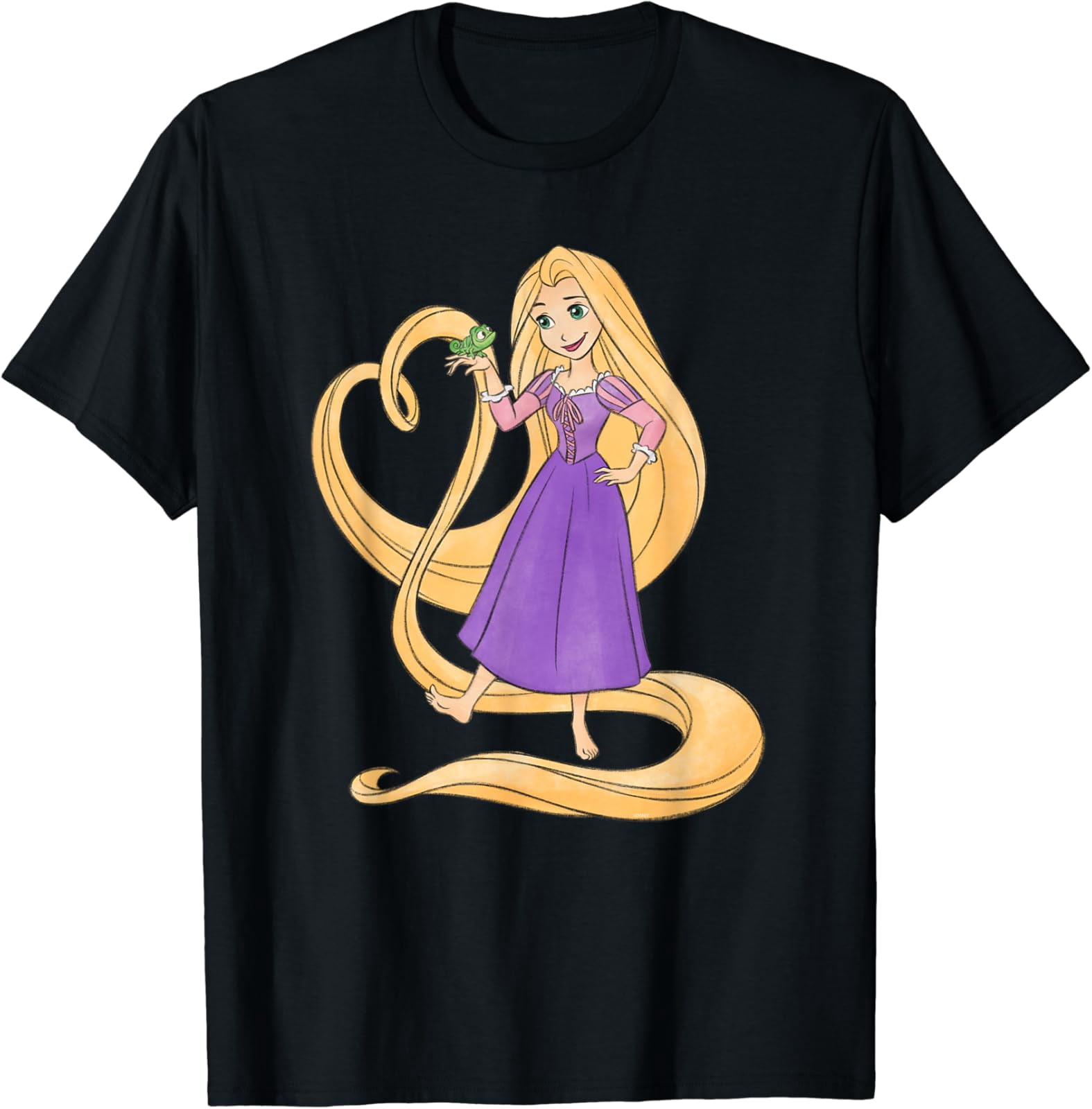 Disney Princess Rapunzel Heart And Pascal T-Shirt - Walmart.com