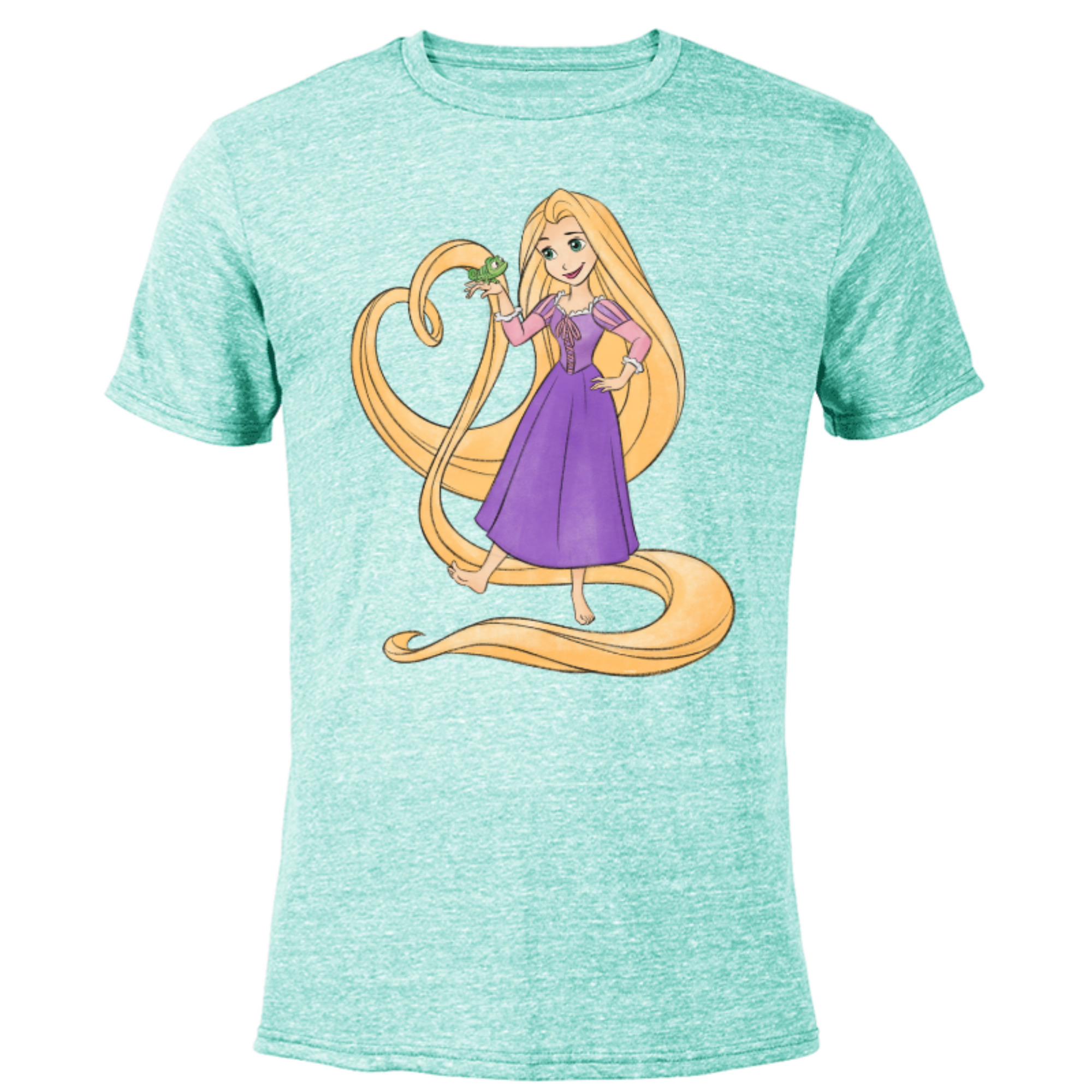 Disney Princess Rapunzel Heart and Pascal - Short Sleeve Blended T ...
