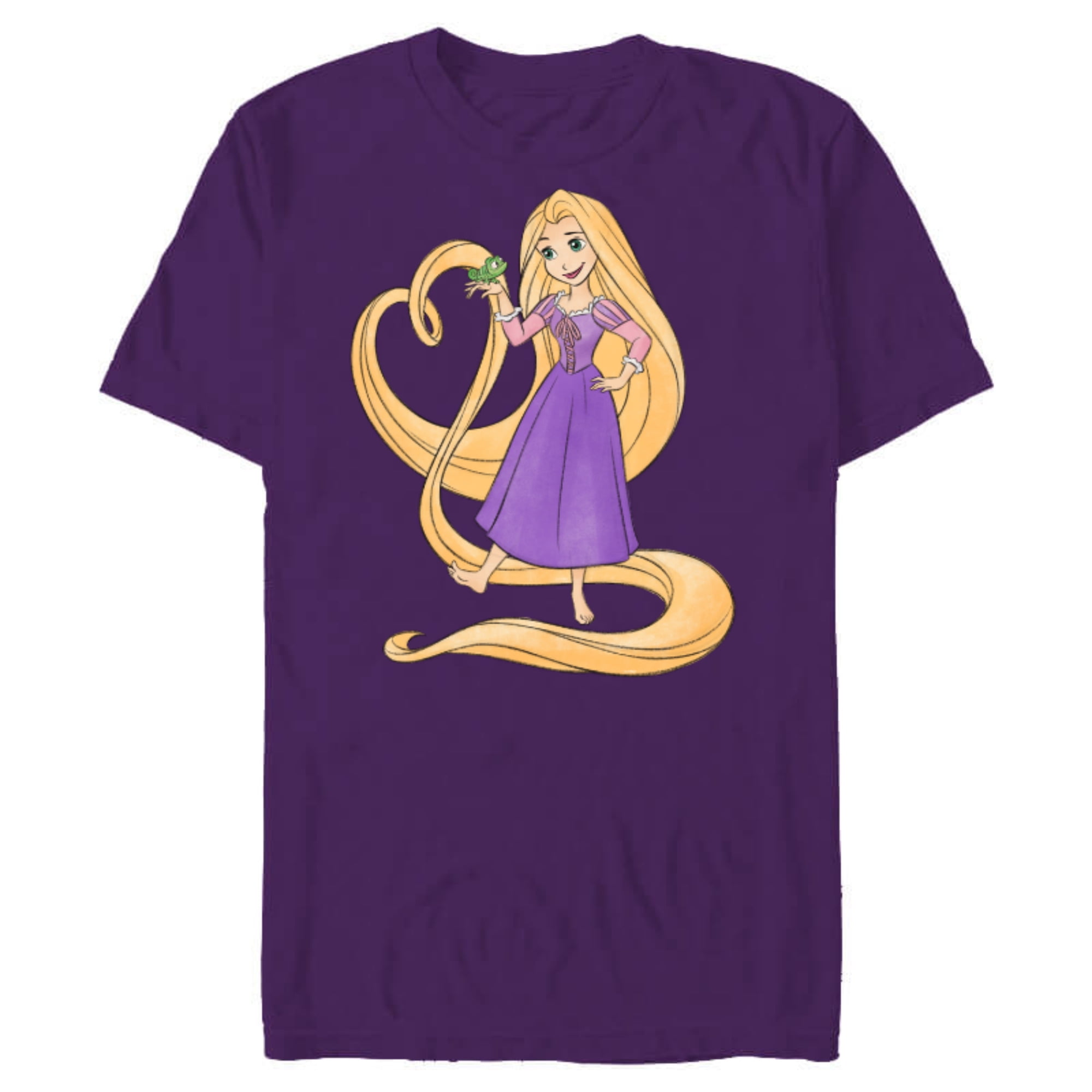 Disney Princess Rapunzel Heart and Pascal - Short Sleeve Blended T ...