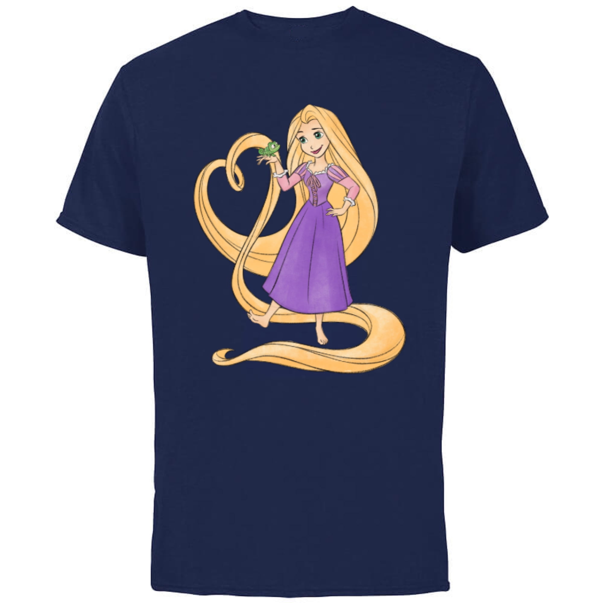 Disney Princess Rapunzel Heart and Pascal - Short Sleeve Cotton T-Shirt ...