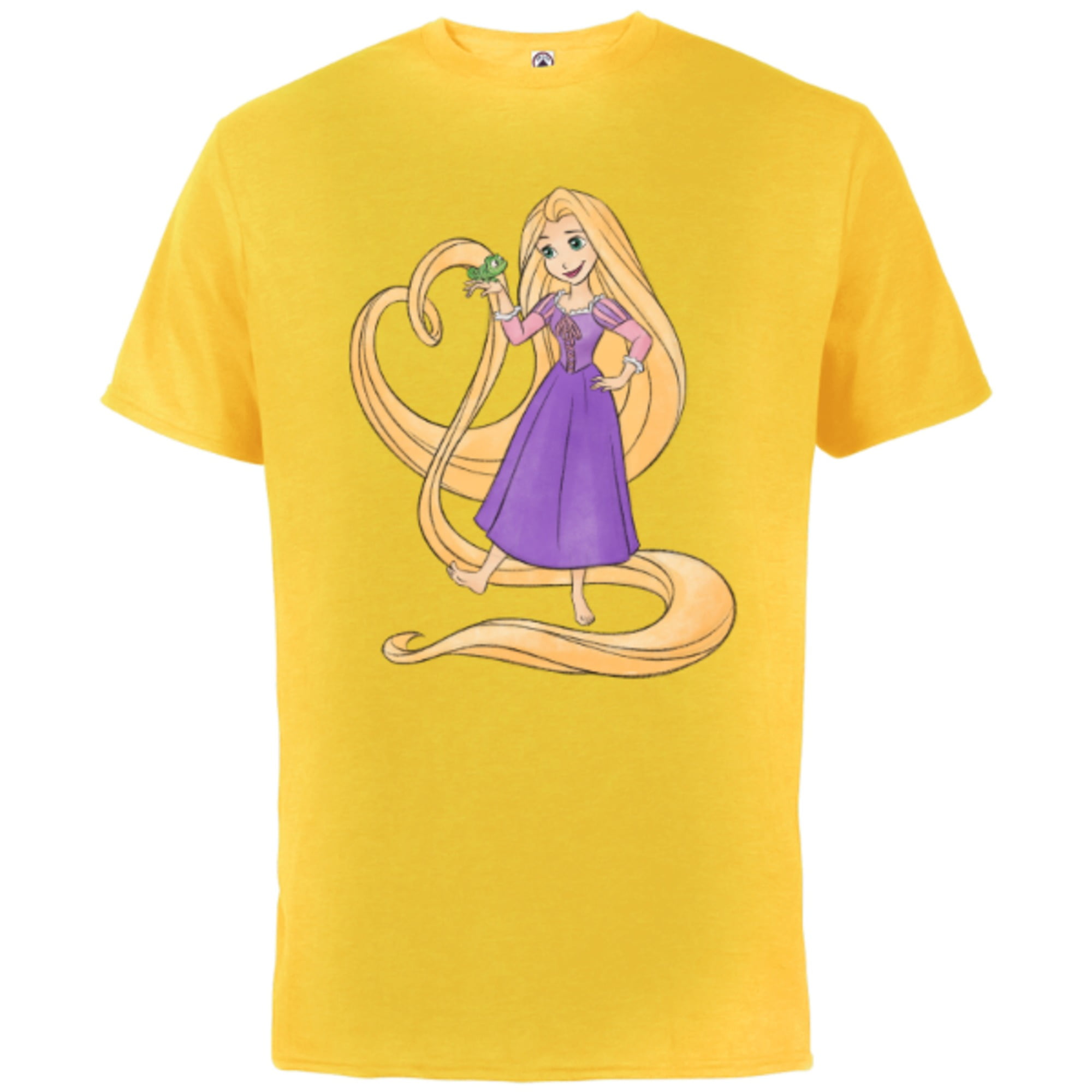 Disney Princess Rapunzel Heart and Pascal - Short Sleeve Cotton T-Shirt ...