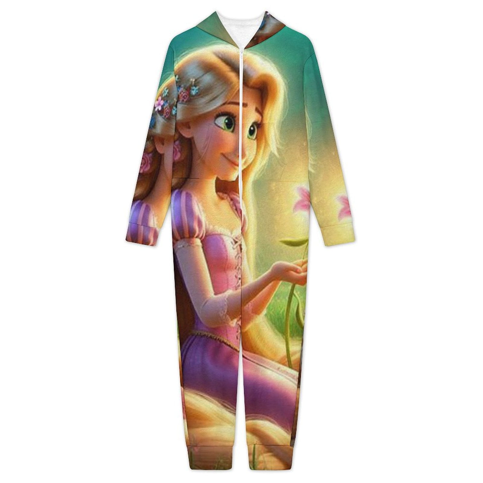 Disney Princess Rapunzel Kids One-piece Pajamas Cartoon for Girls ...