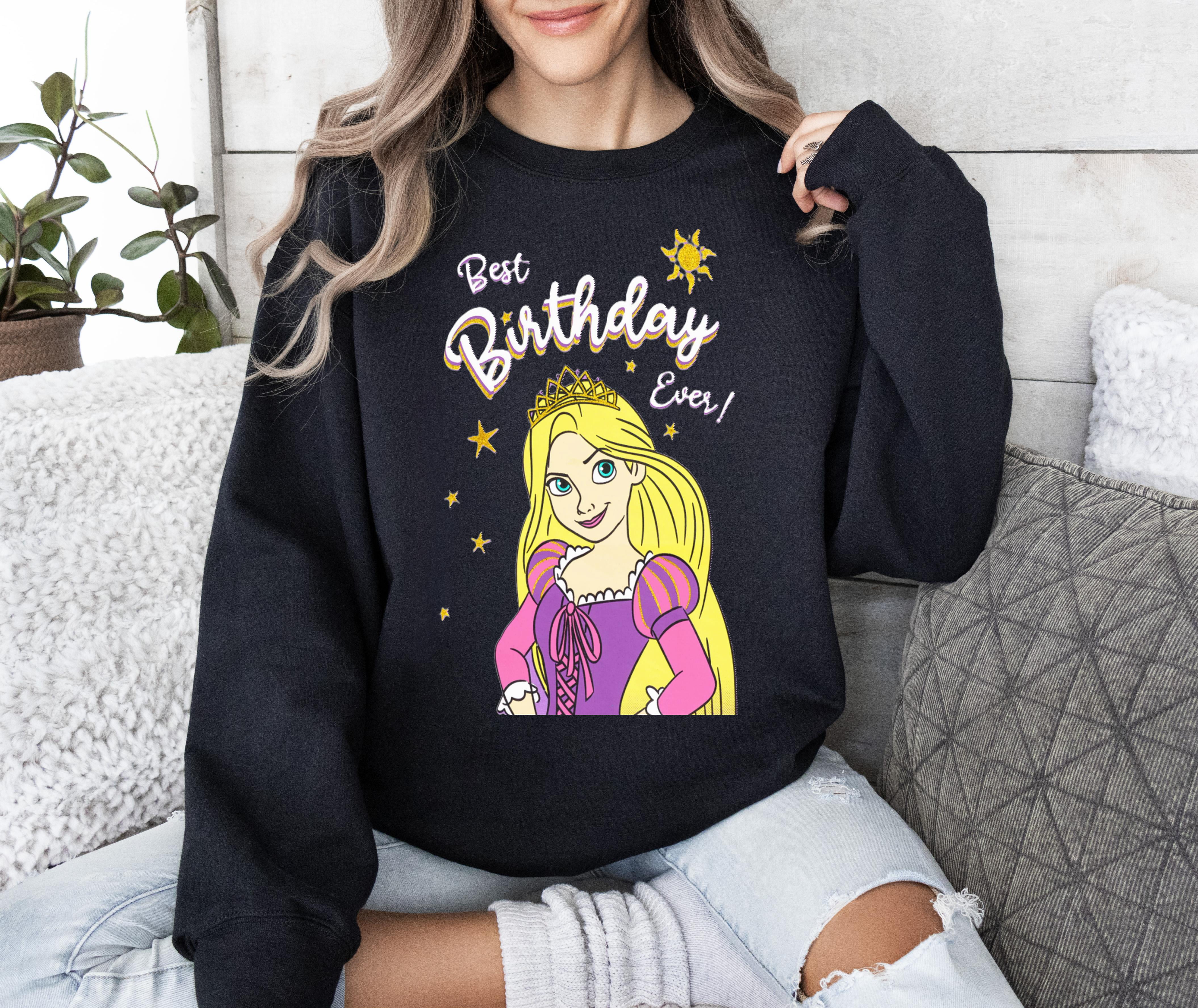 Disney Princess Rapunzel Metallic Print UNISEX SWEAT SHIRT - Walmart.com