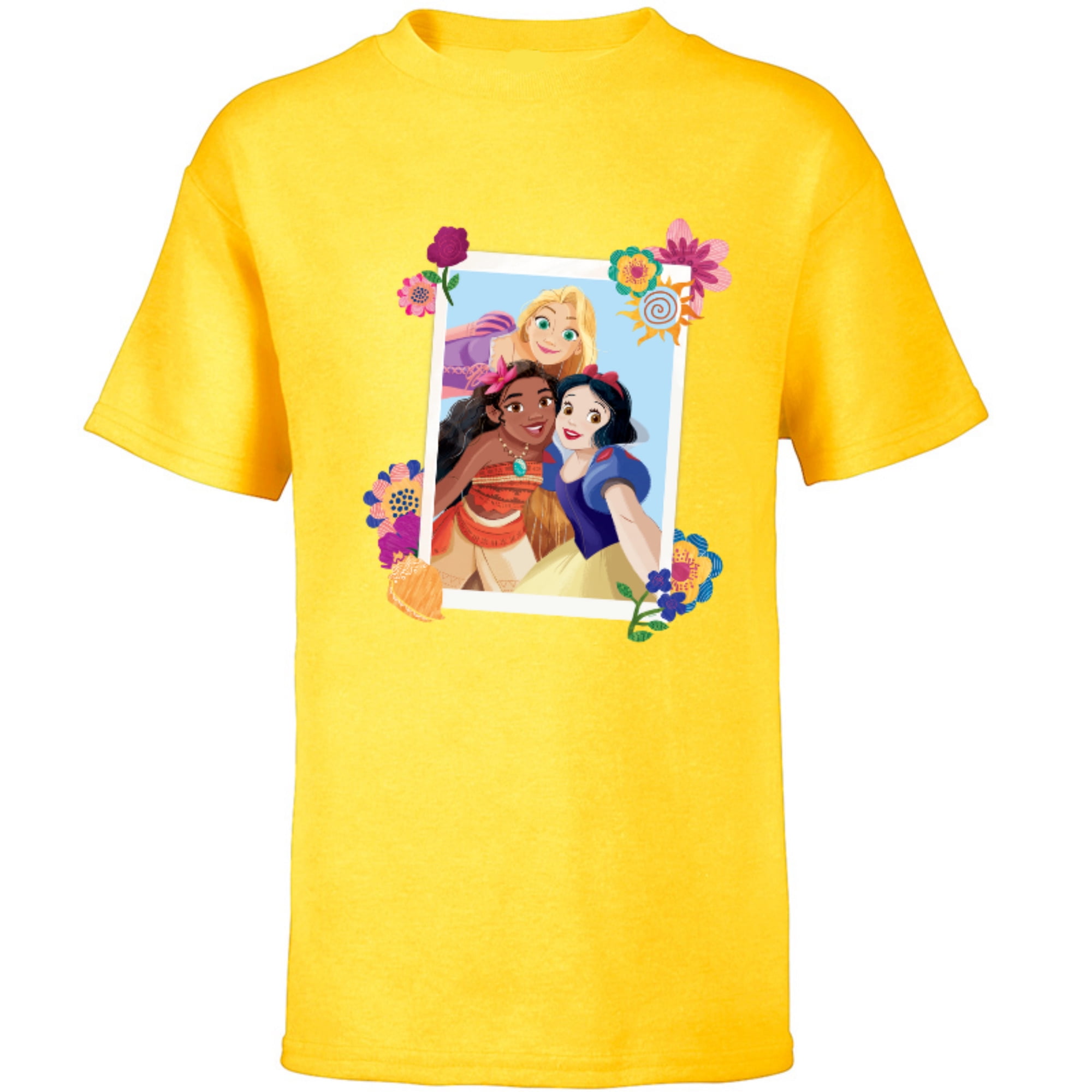 Disney Princess Rapunzel Moana Snow White Polaroid - Short Sleeve T ...