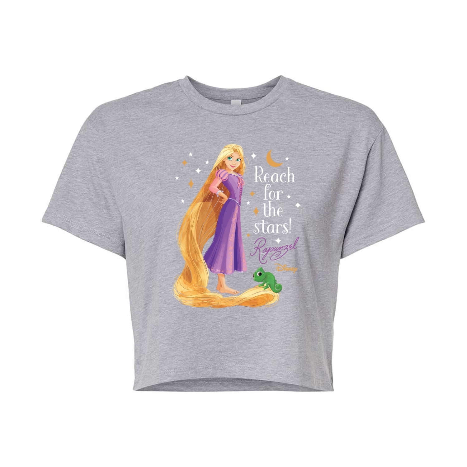 Disney Princess - Rapunzel Reach For The Stars - Junior's Cropped T ...