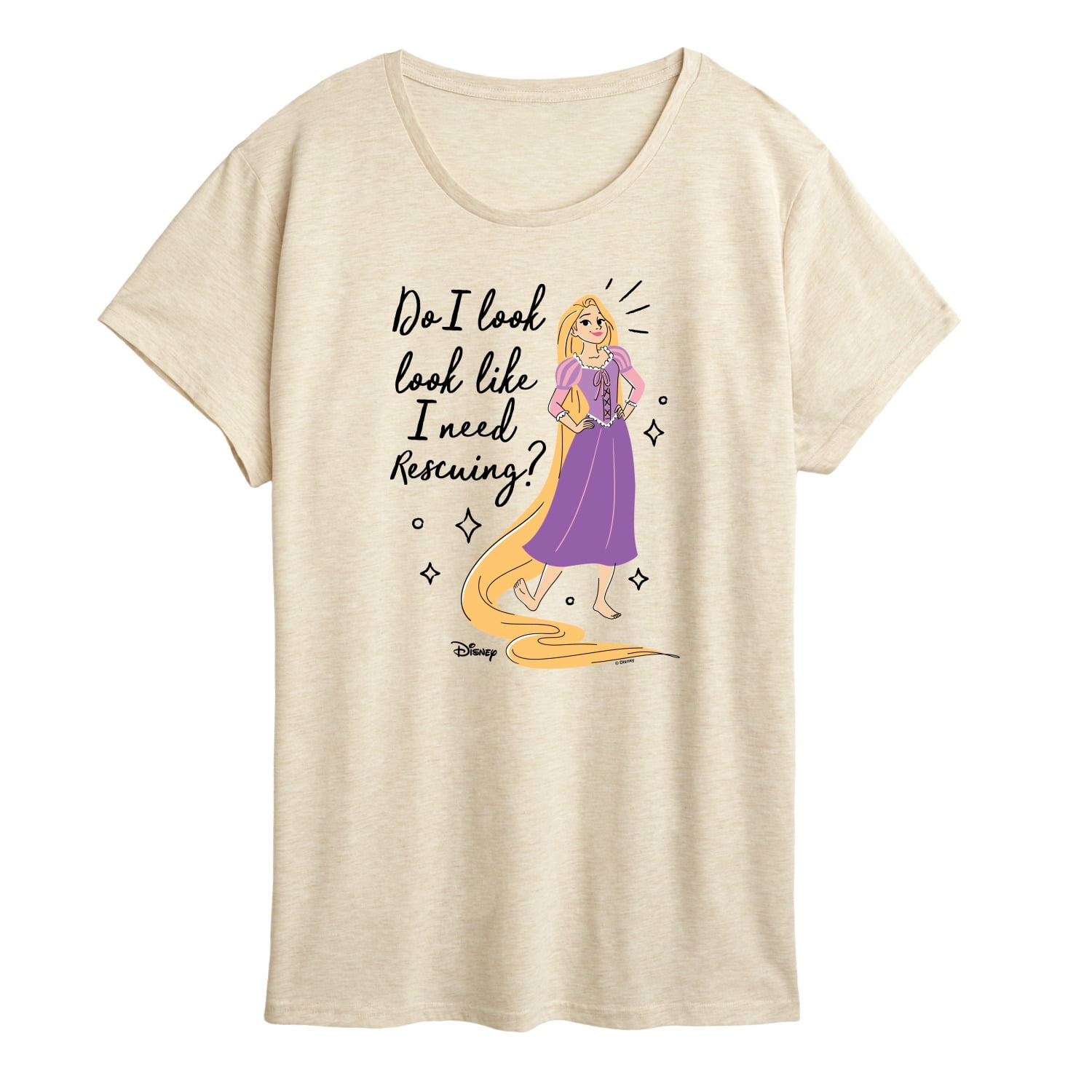 Disney Princess - Rapunzel Rescuing - Women's Short Sleeve Graphic T ...