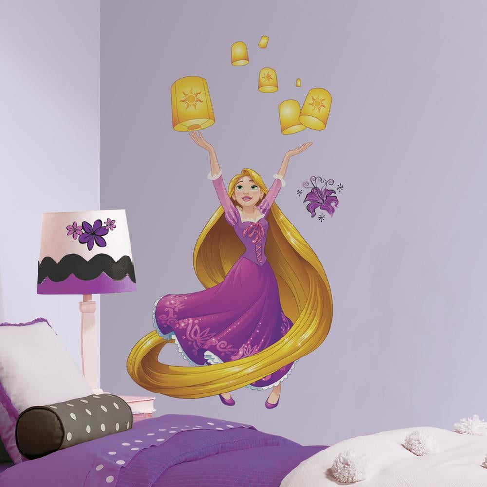 Disney Princess Rapunzel Sparkling Giant Wall Decals with Glitter ...