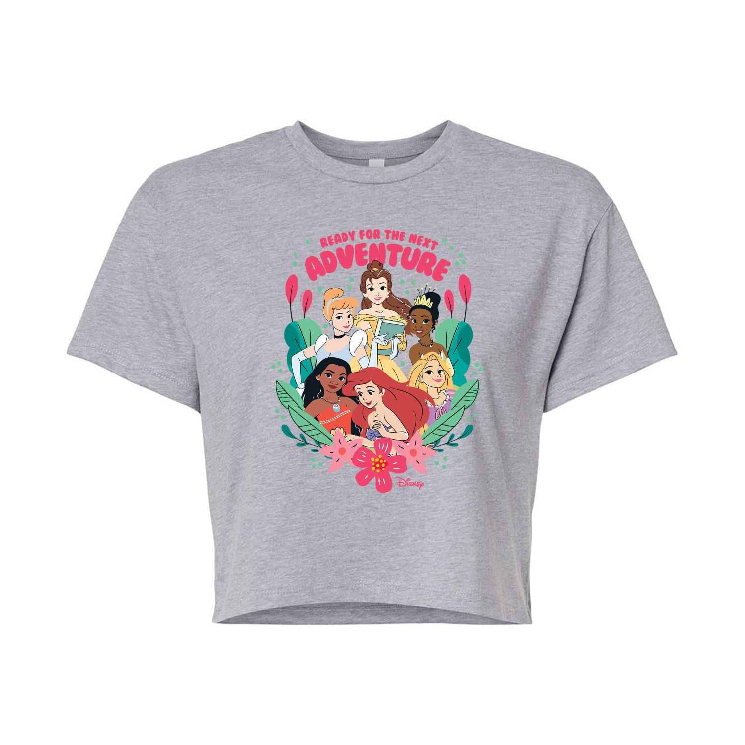 Disney Princess - Ready For Next Adventure Group - Junior's Cropped T ...