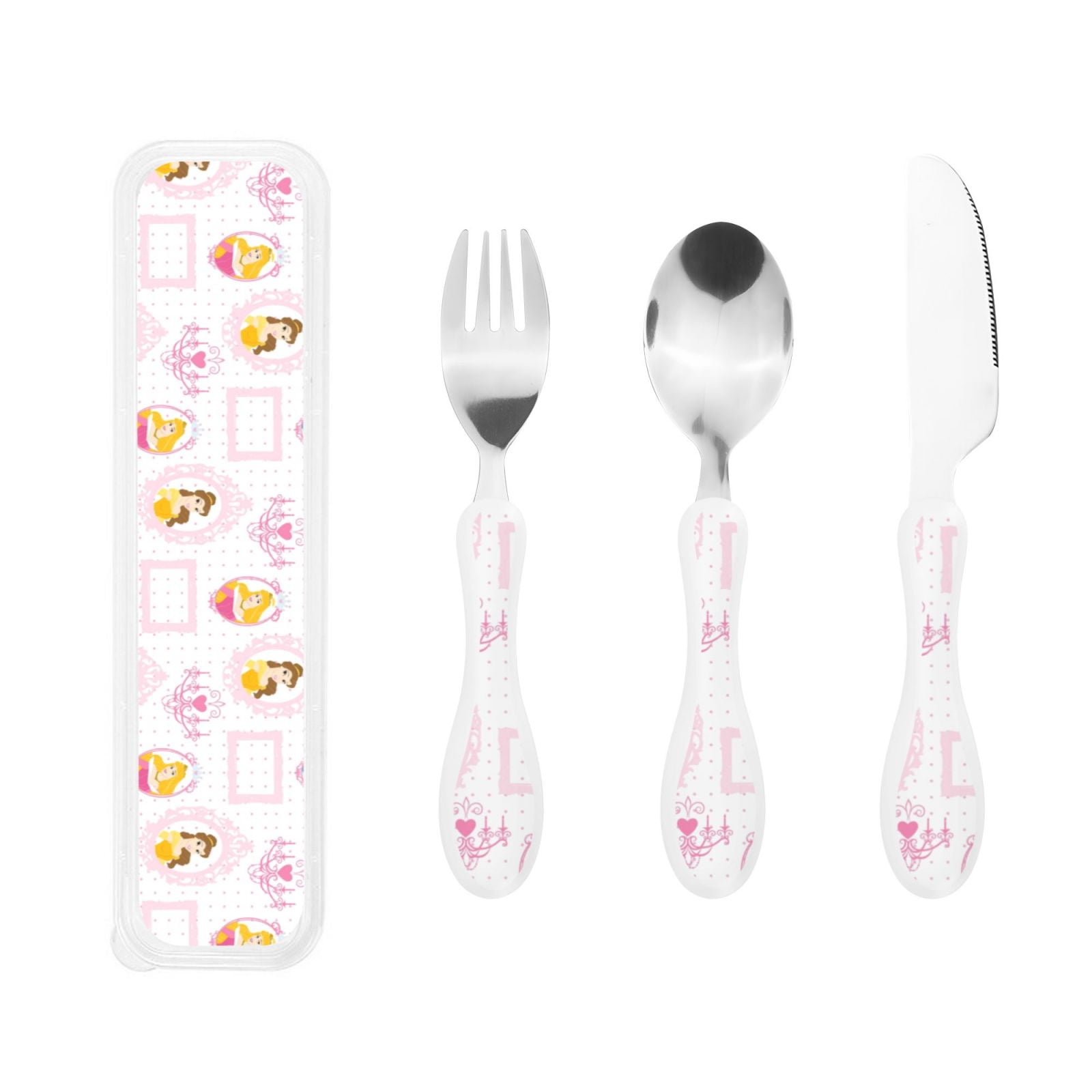 Disney Princess Reusable Travel Utensils Set With Case, Portable Knife ...