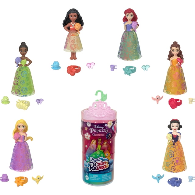 Disney Princess Royal Color Reveal Surprise Small Doll with Garden ...