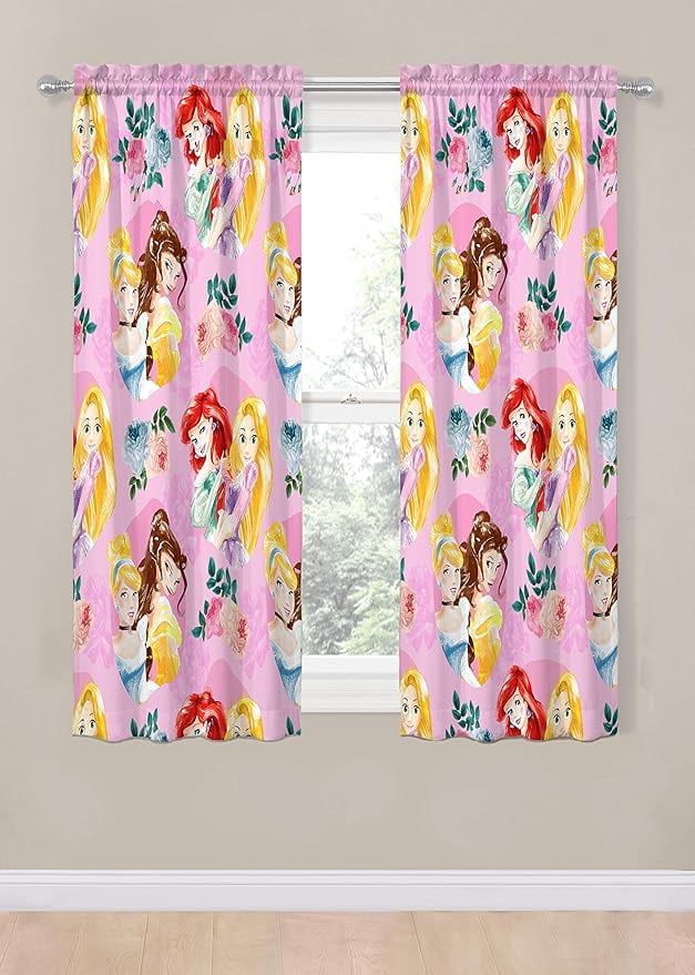 Disney Princess Sassy Princesses 2 Panels Drapes Set - 63 Inch Long ...