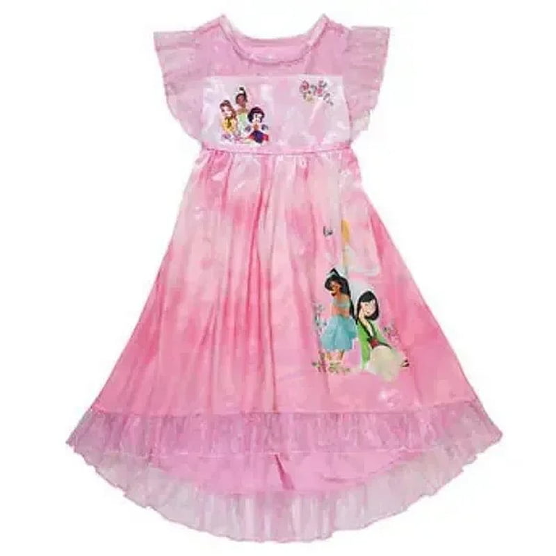 Disney Princess Satin and Tulle Girl's Fancy Character Nightgown (Size ...