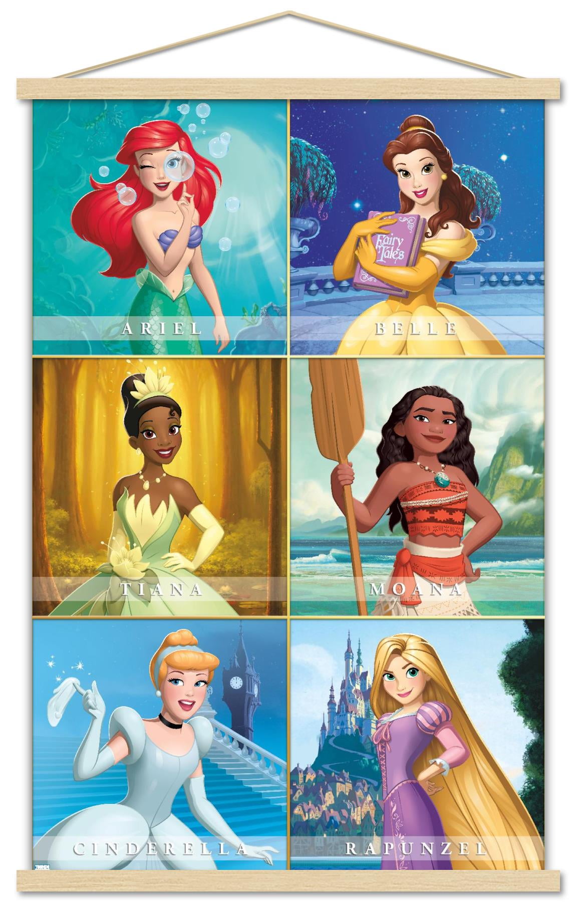 Disney Princess - Scenic Grid Wall Poster with Magnetic Frame, 22.375 ...