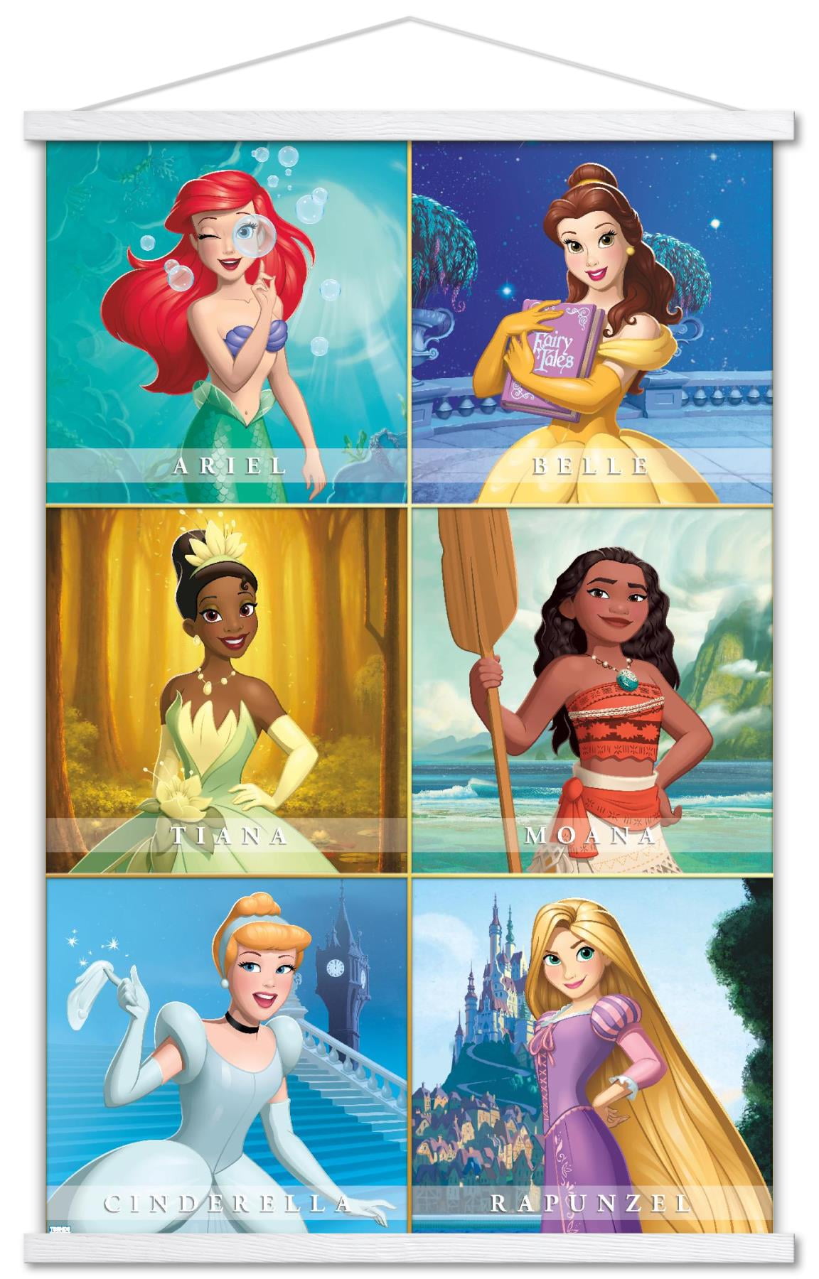 Disney Princess - Scenic Grid Wall Poster with Magnetic Frame, 22.375 ...