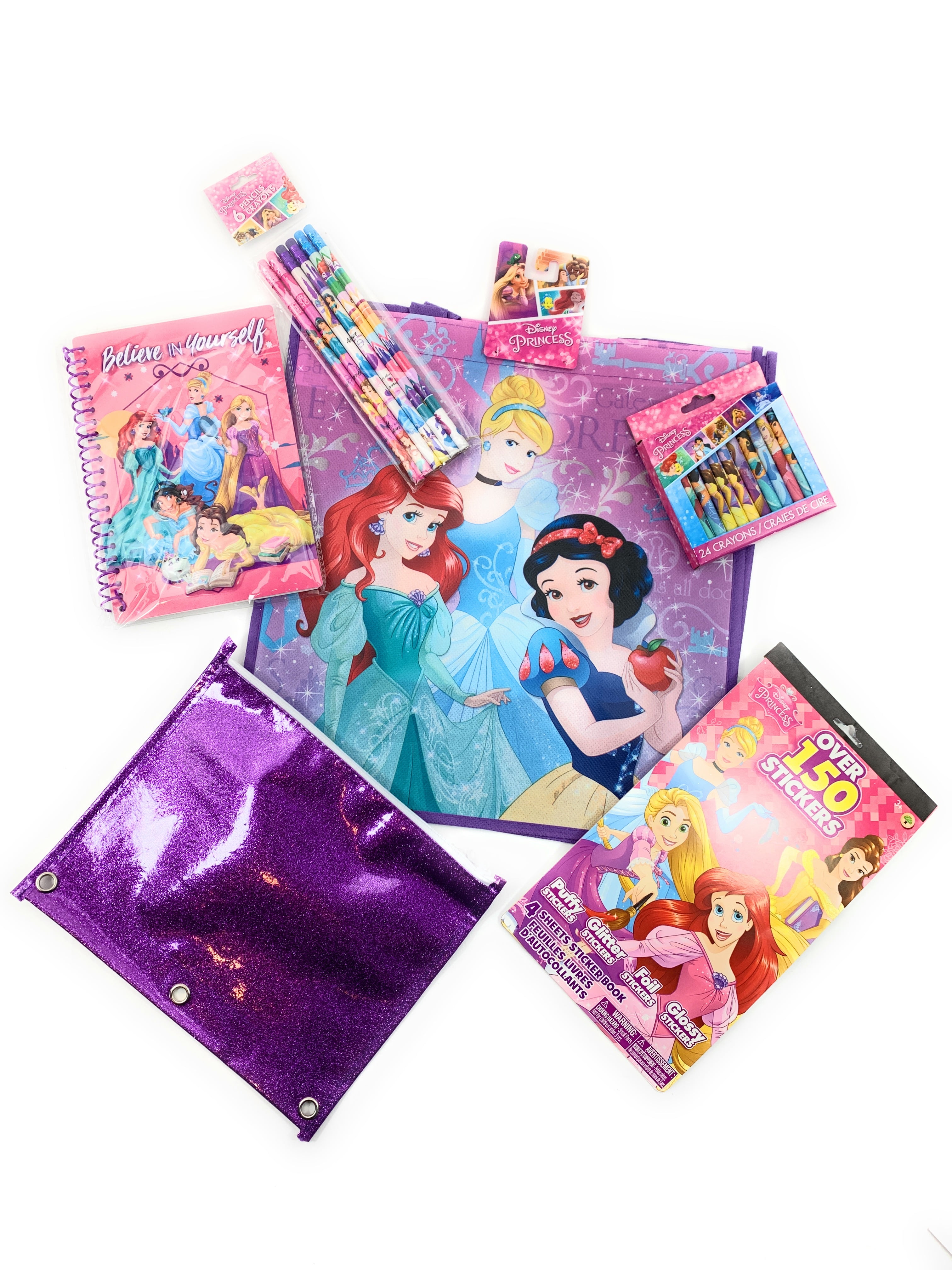 Disney Princess School Set! Includes Tote Bag + Notebook + Pencils ...