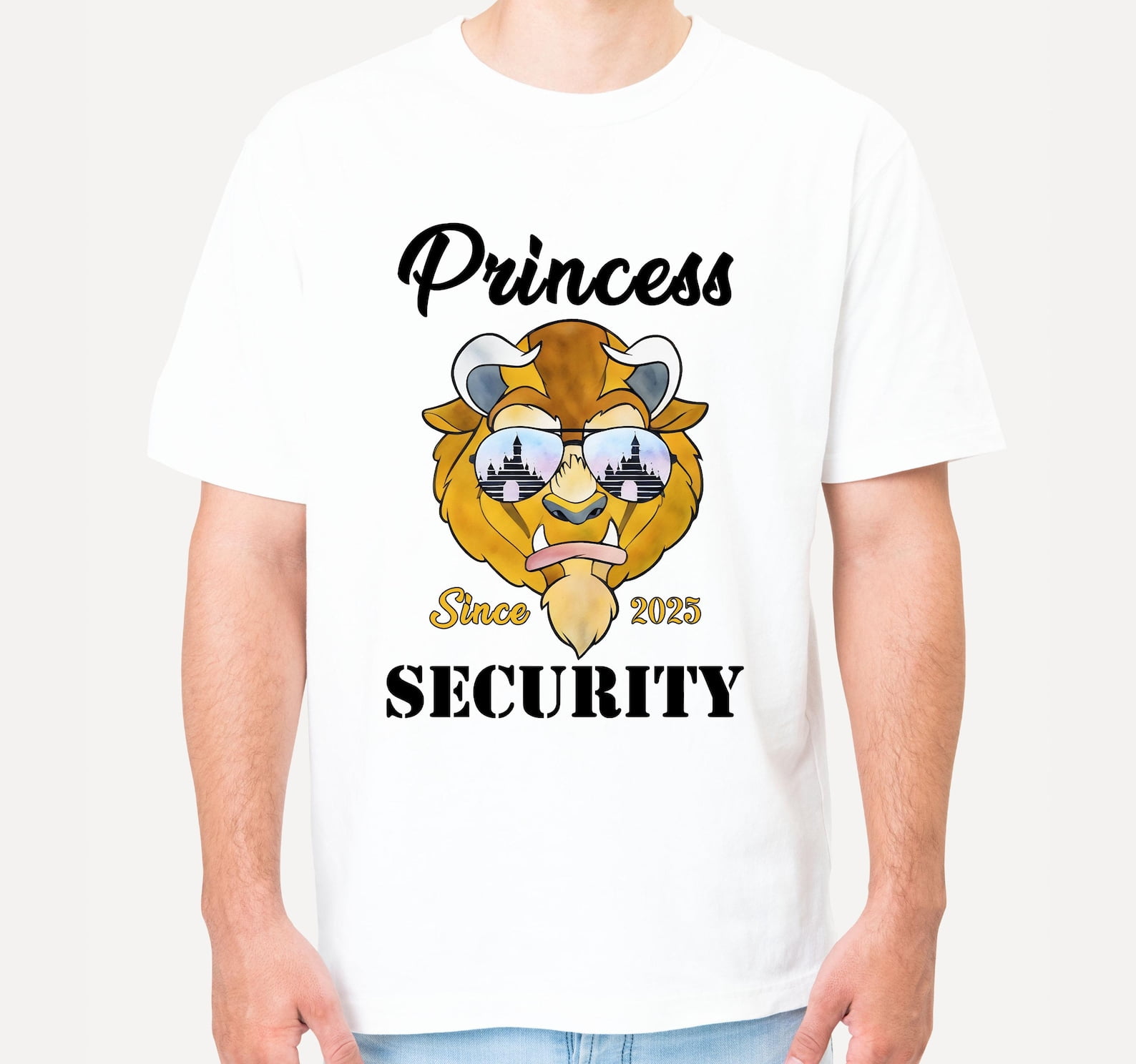 Disney Princess Security T-Shirts, New Dad Shirts, Beauty And The Beast ...