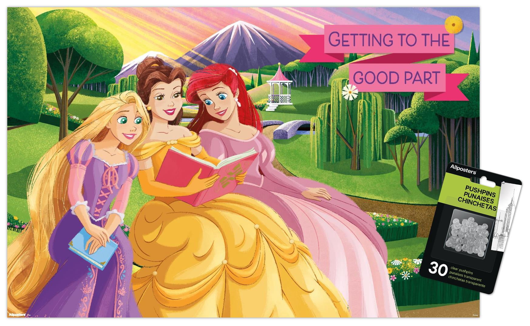 Disney Princess: Share Your Joy - Reading Wall Poster with Push Pins ...