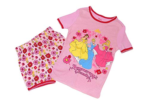 Disney Princess Shimmering Beauty Pink Pajama Shorts Set, Size 5 ...