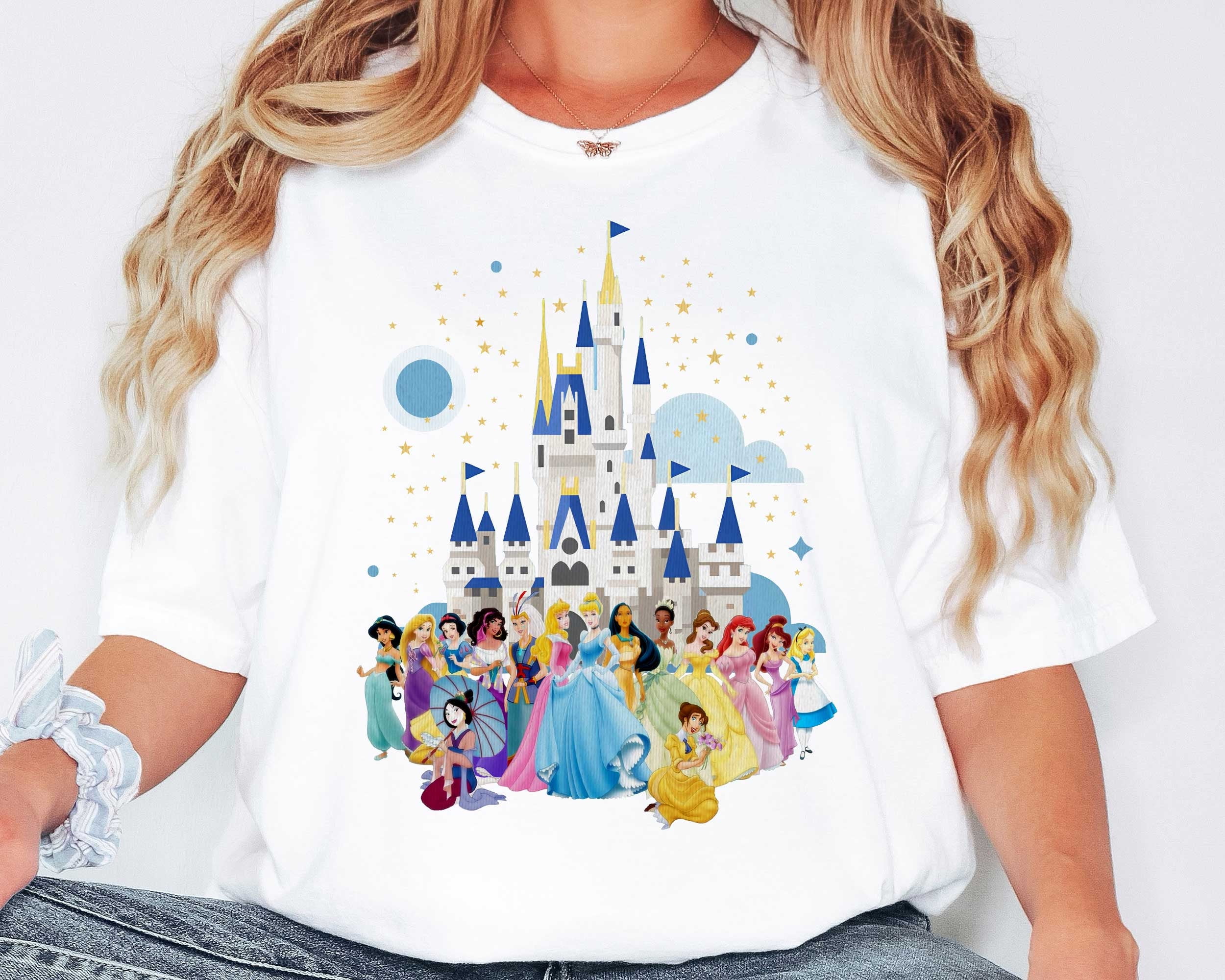 Disney Princess Shirt, Disney-inspired Magic Kingdom Day Tee: Cute White Shirt for Adults & Kids ...
