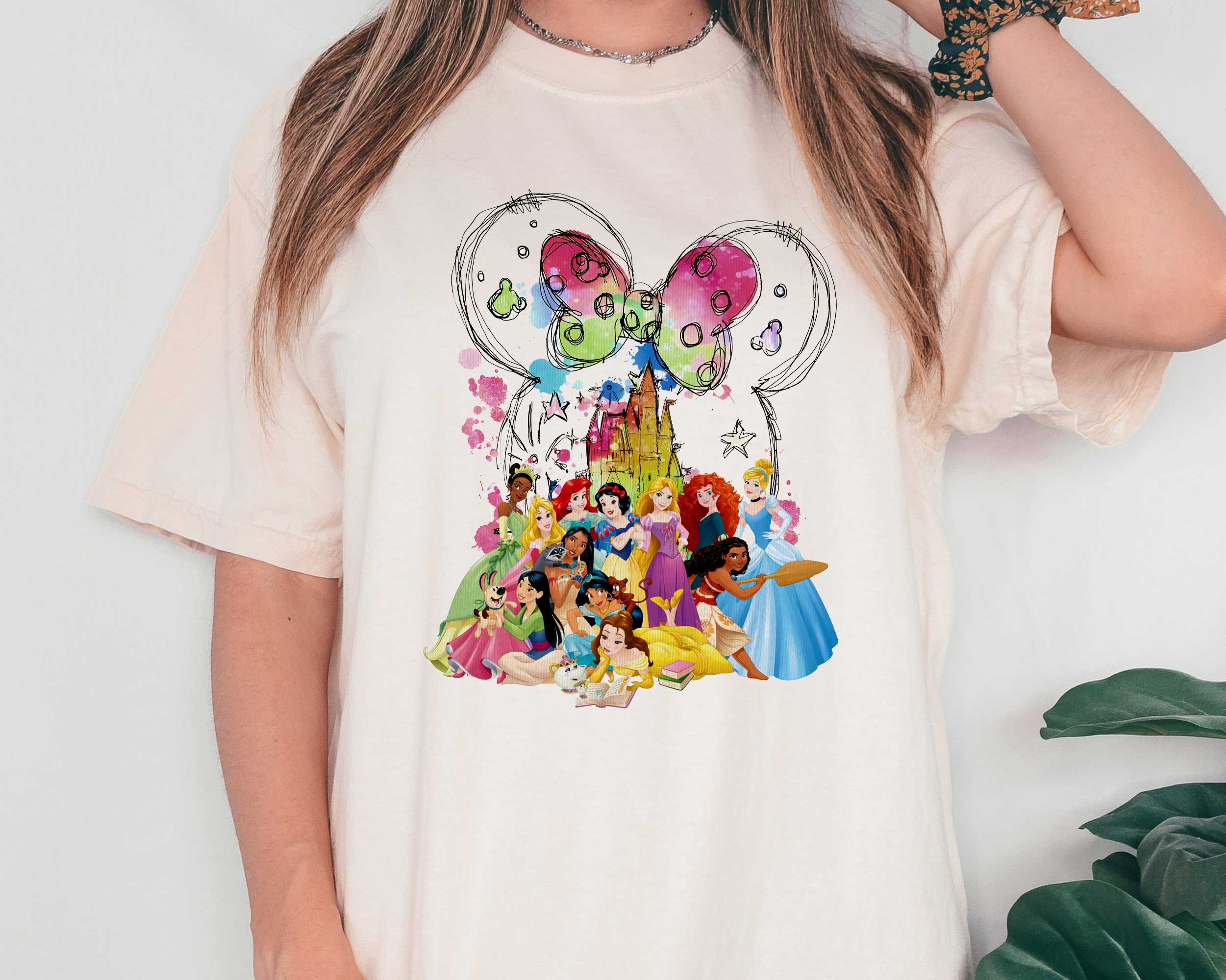 Disney Princess Shirt, Princess Shirt, Princess Castle, Disney Family Trip, Disney Watercolor ...