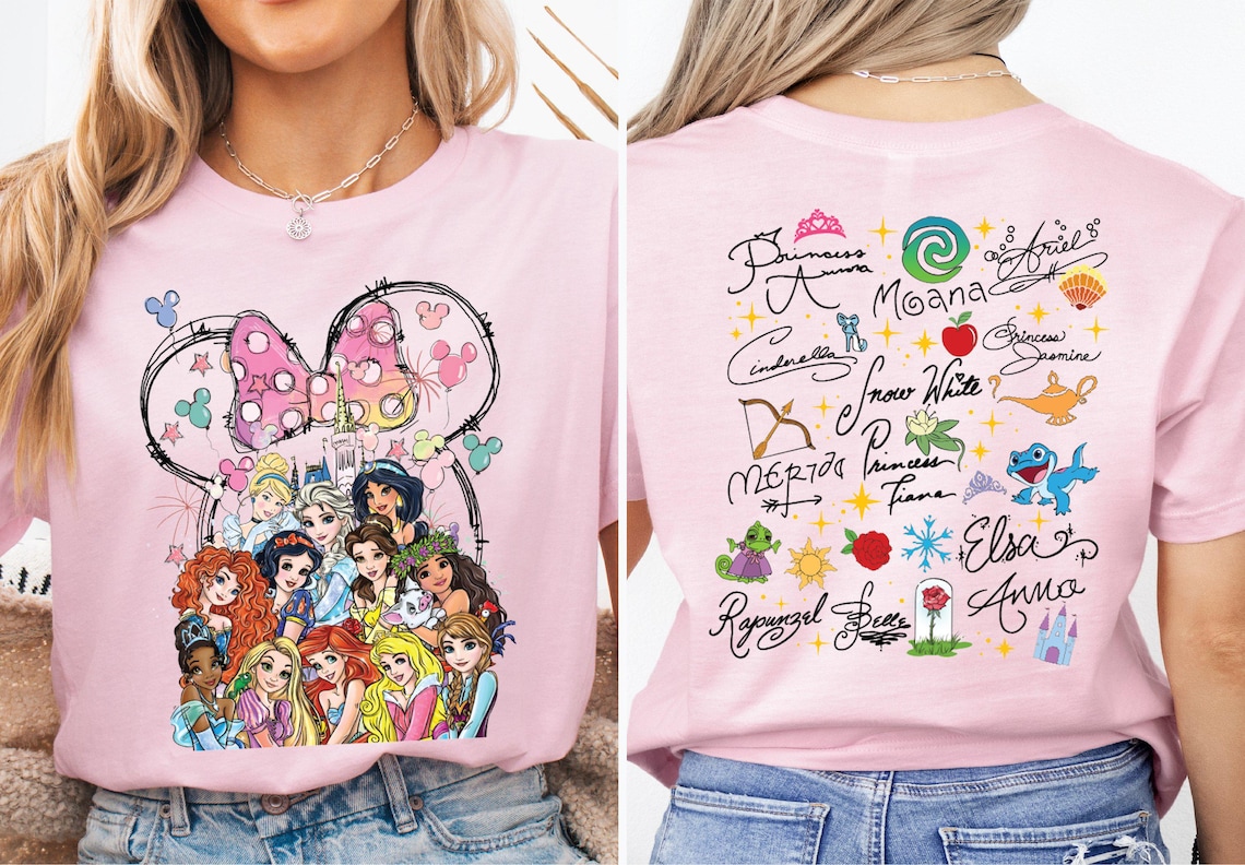 Disney Princess Shirt, Watercolor Magic Castle Princess T-shirt, Disney ...