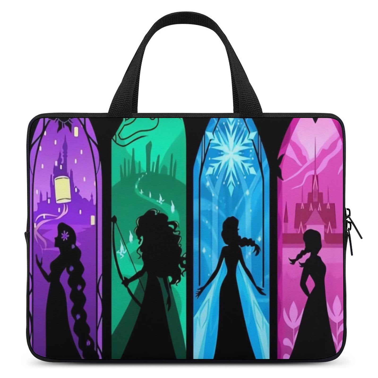 Disney&Princess Silhouette Laptop Bag,Laptop Tote Bag for Women Men 12 ...