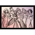 Disney Princess - Sketch Laminated & Framed Poster Print (36 x 24 ...