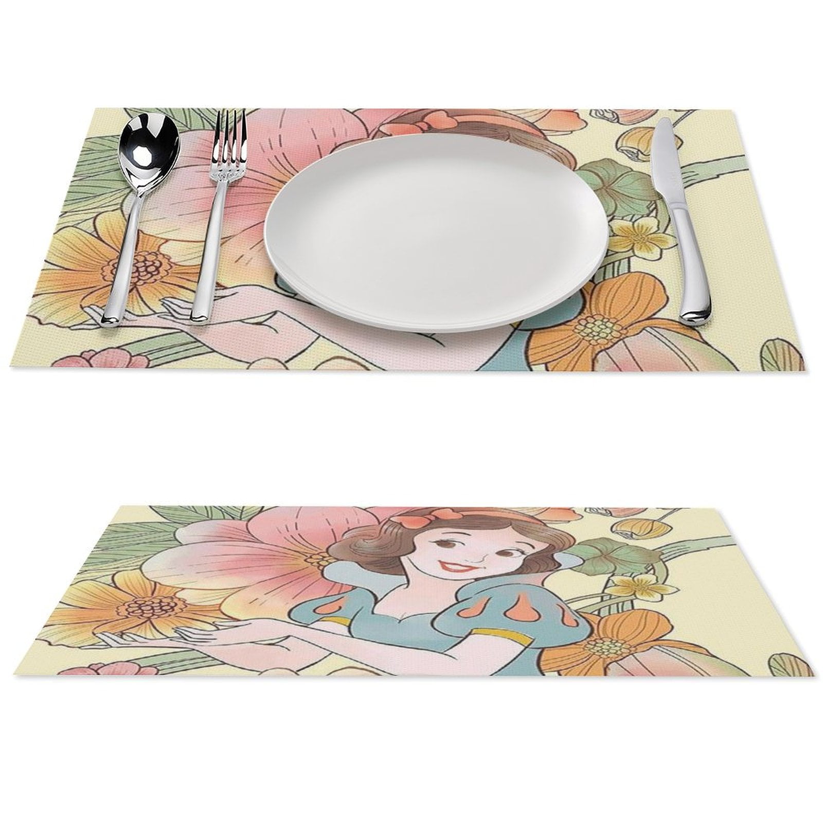 Disney Princess Snow White Cartoon placemats are suitable for indoor ...