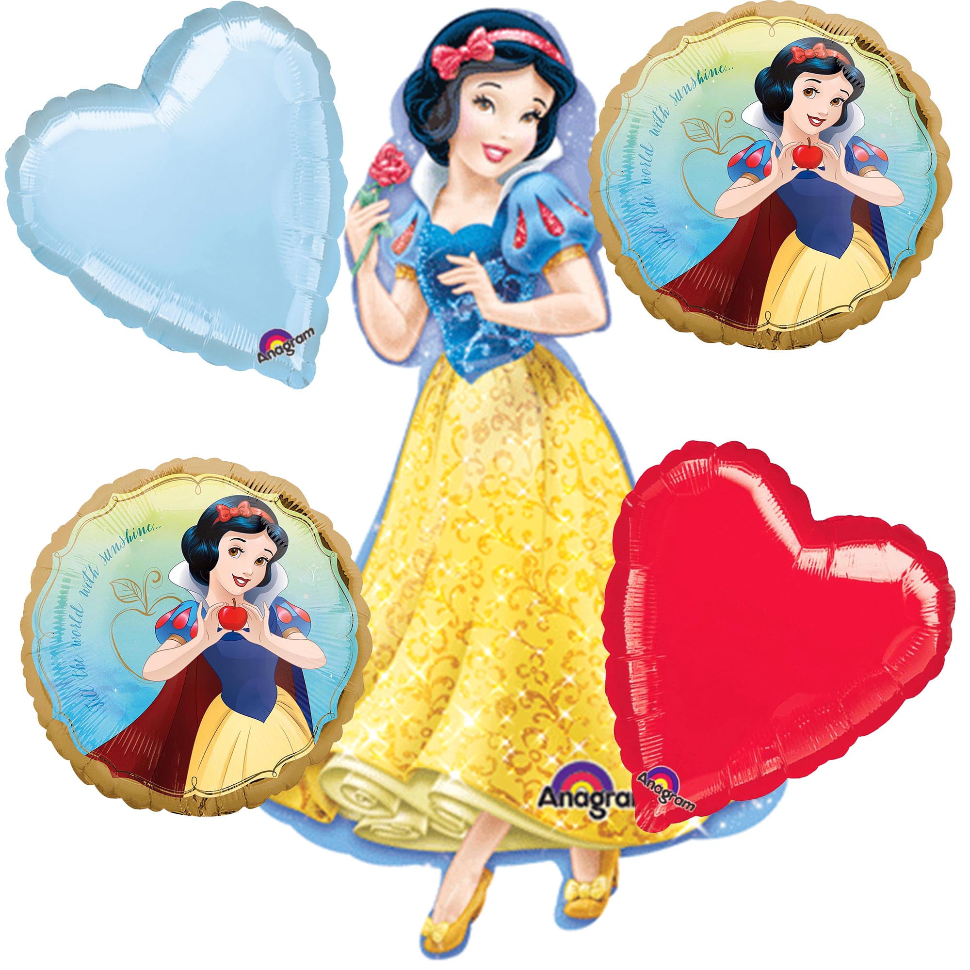 Disney Princess Snow White Foil Balloons Bouquet - Walmart.com