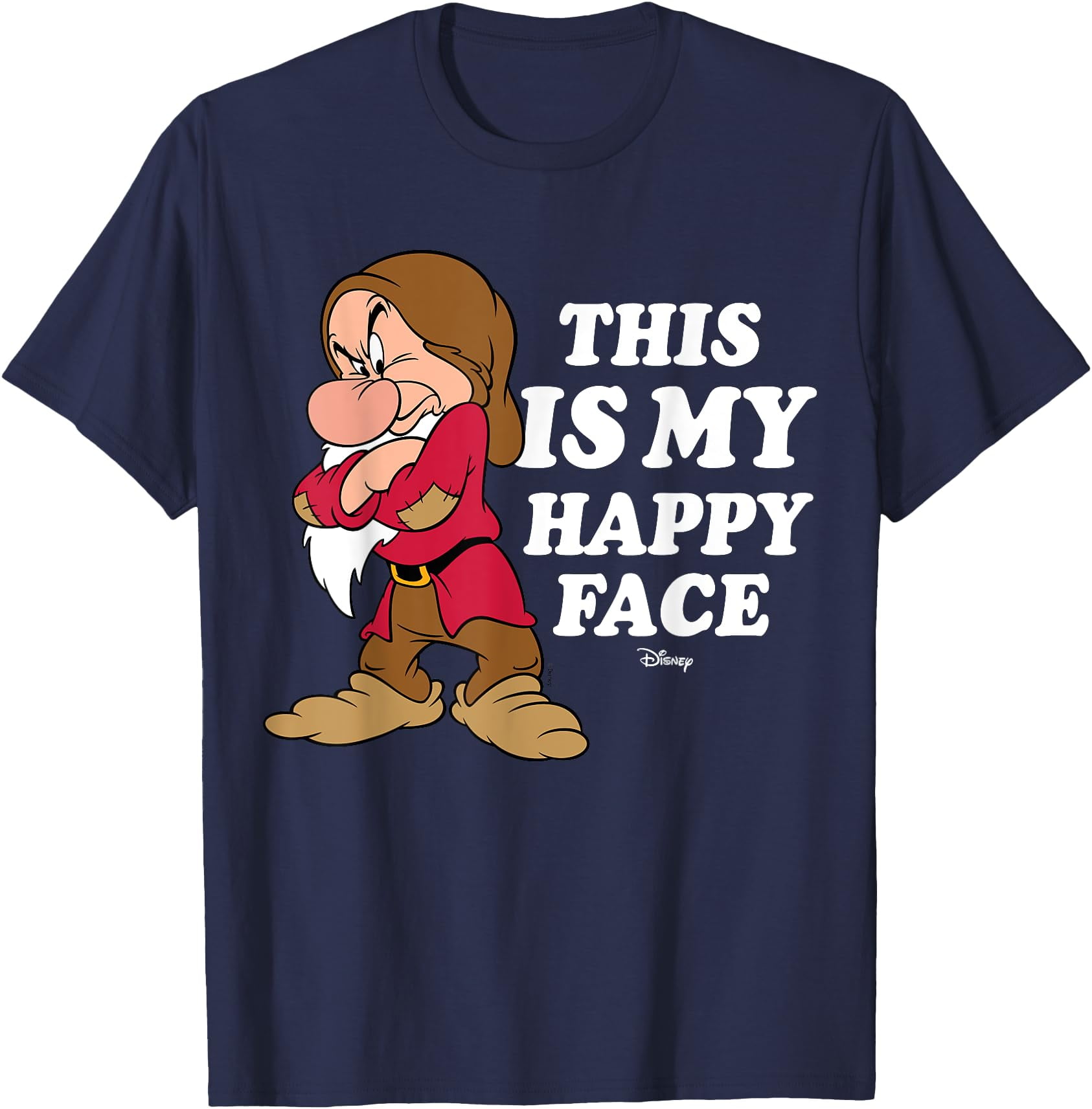 Disney Princess - Snow White Grumpy Happy Face T-Shirt - Walmart.com